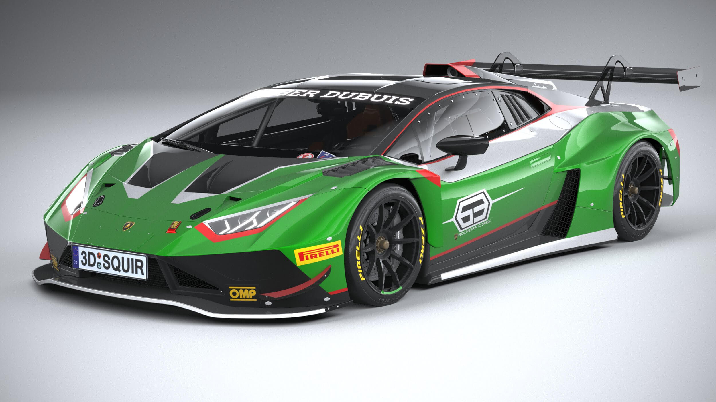 Lamborghini Huracan GT3 EVO2 2022 Low Poly - 3D Model by SQUIR