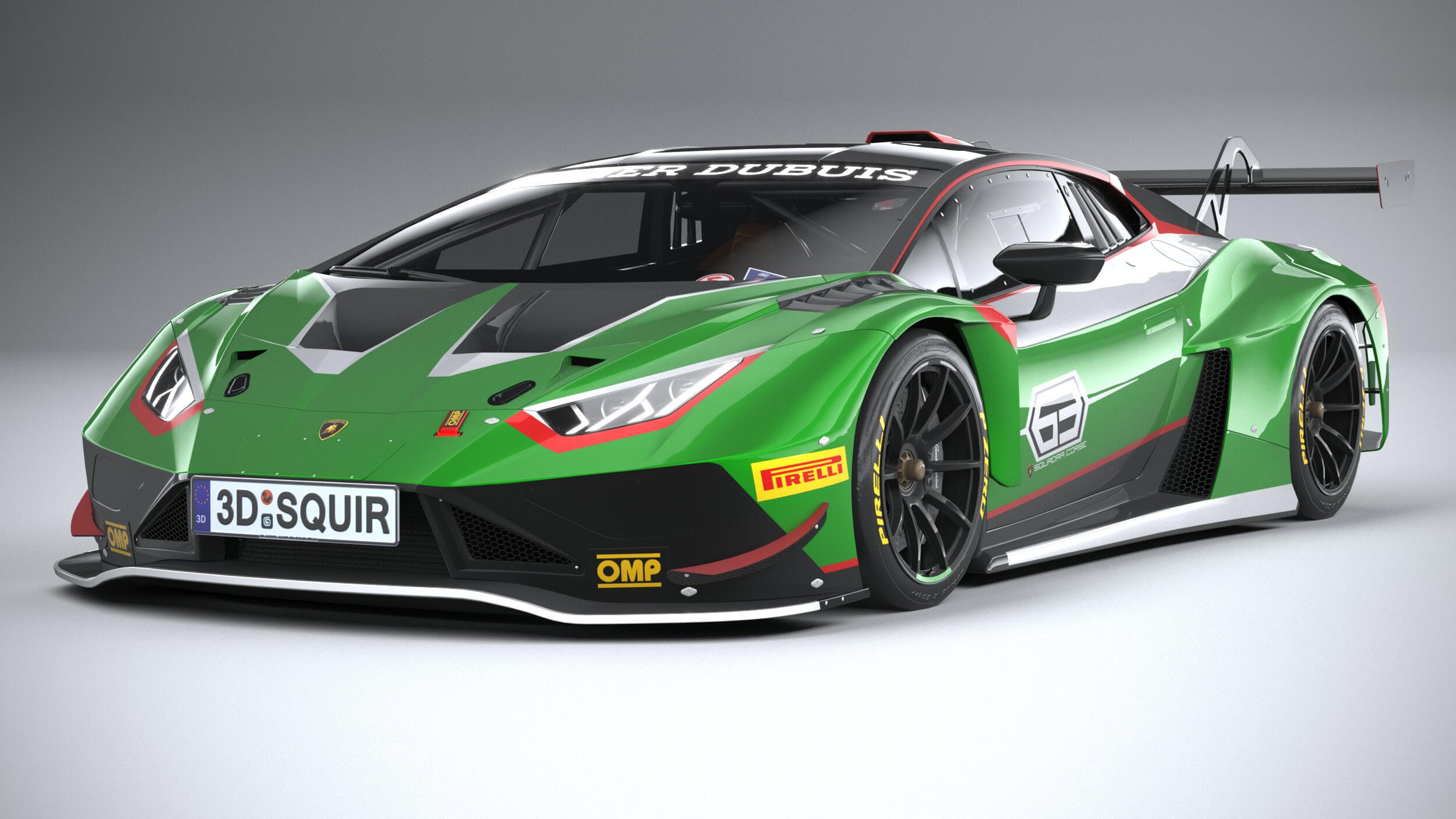 Lamborghini Huracan GT3 EVO2 2022 Low Poly - 3D Model by SQUIR