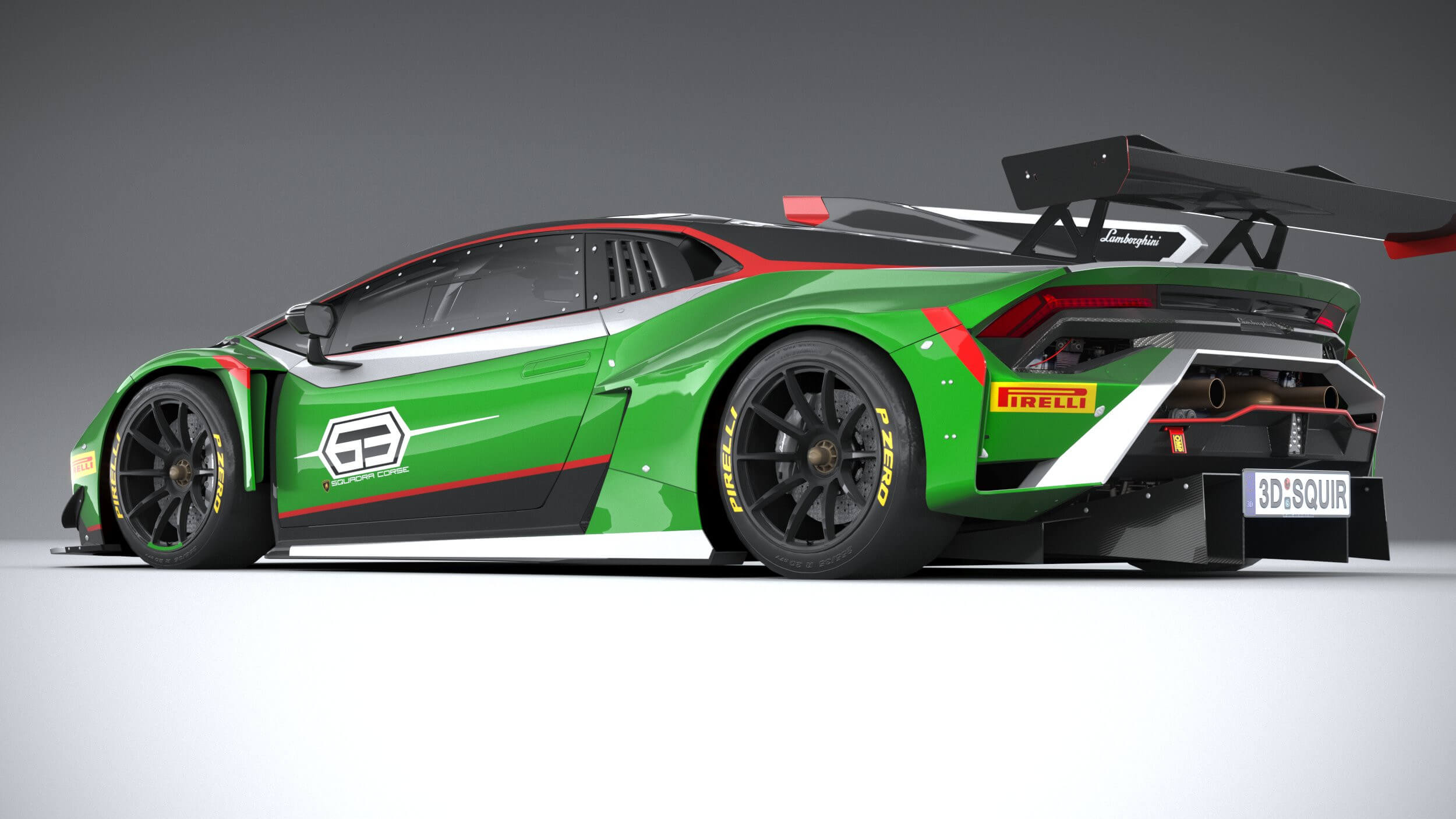 Lamborghini Huracan GT3 EVO2 2022 Low Poly - 3D Model by SQUIR