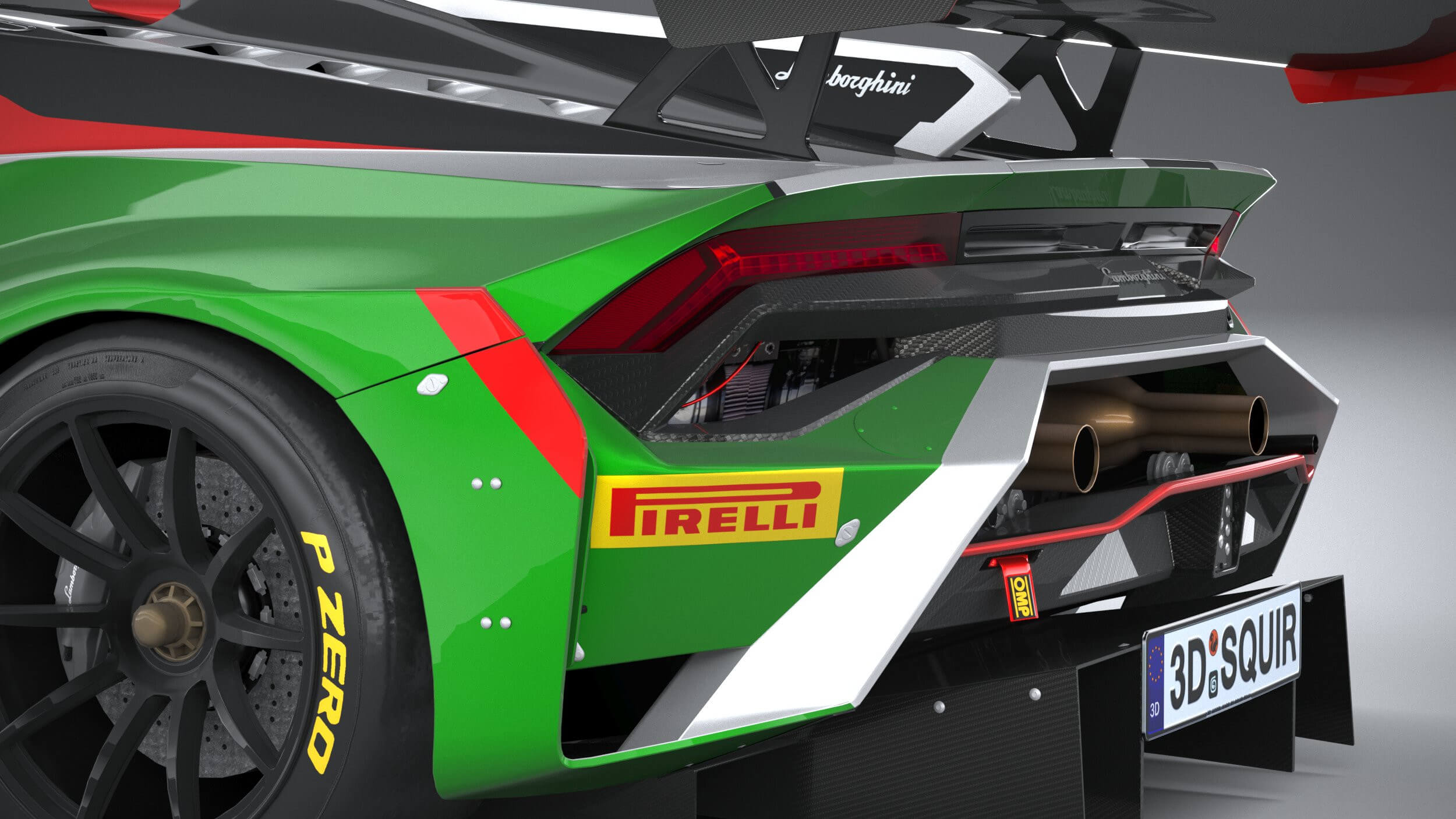 Lamborghini Huracan GT3 EVO2 2022 Low Poly - 3D Model by SQUIR