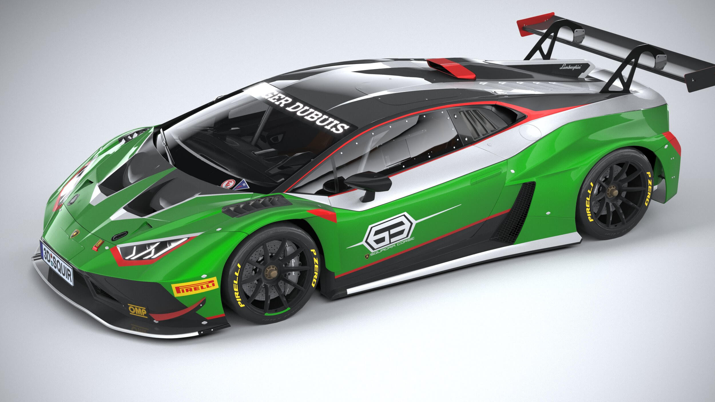 Lamborghini Huracan GT3 EVO2 2022 Low Poly - 3D Model by SQUIR