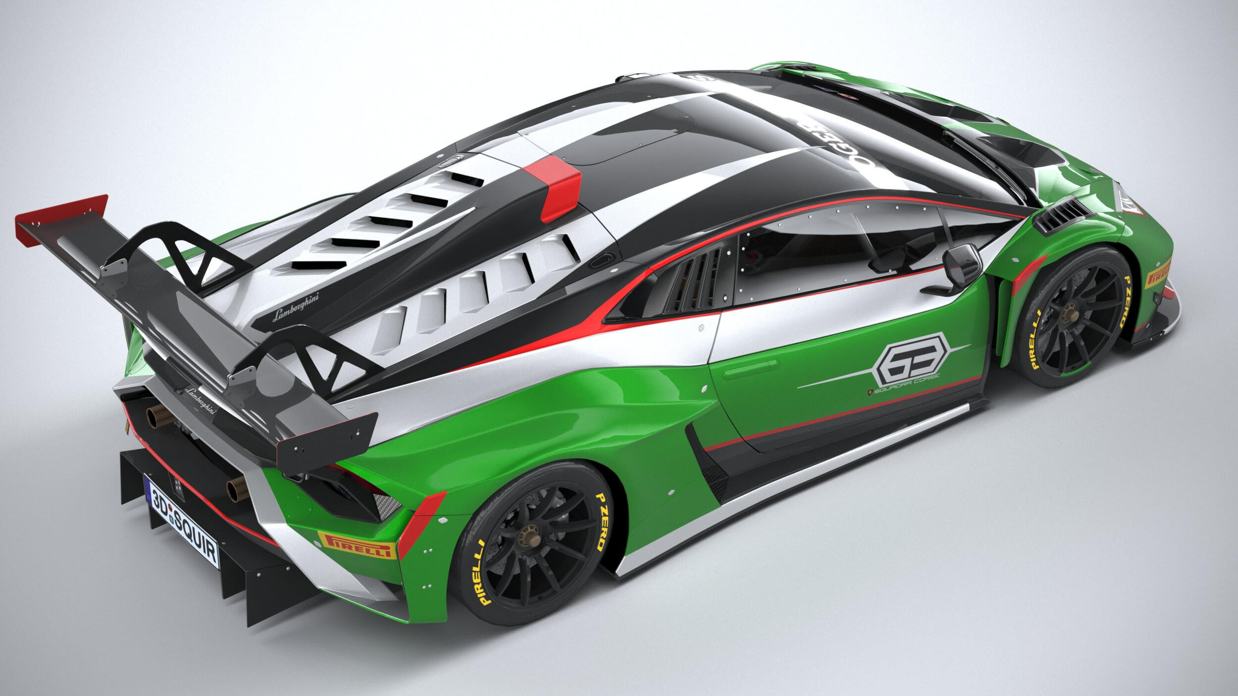 Lamborghini Huracan GT3 EVO2 2022 Low Poly - 3D Model by SQUIR