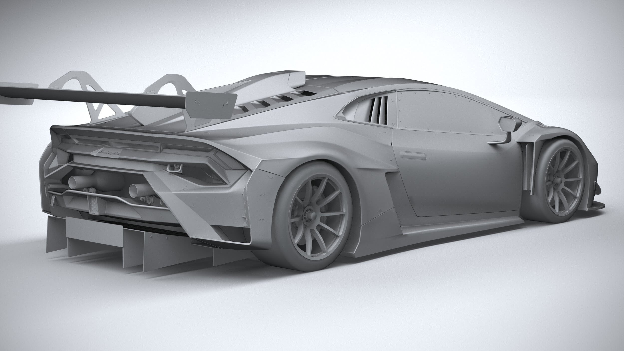 Lamborghini Huracan GT3 EVO2 2022 Low Poly - 3D Model by SQUIR