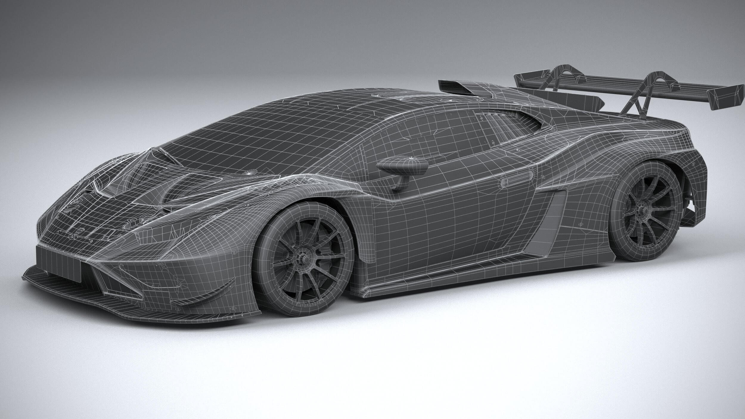 Lamborghini Huracan GT3 EVO2 2022 Low Poly - 3D Model by SQUIR