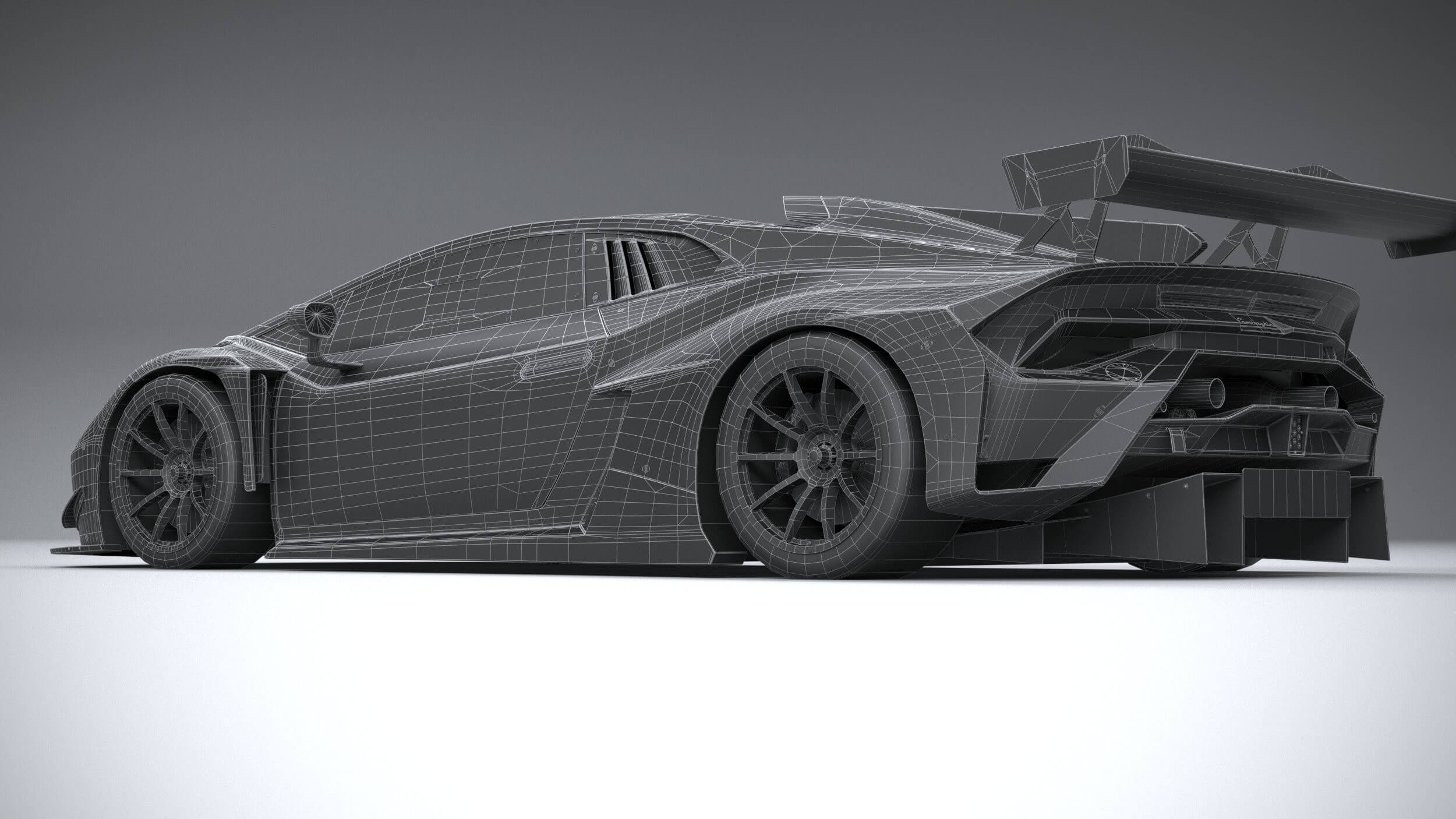 Lamborghini Huracan GT3 EVO2 2022 Low Poly - 3D Model by SQUIR
