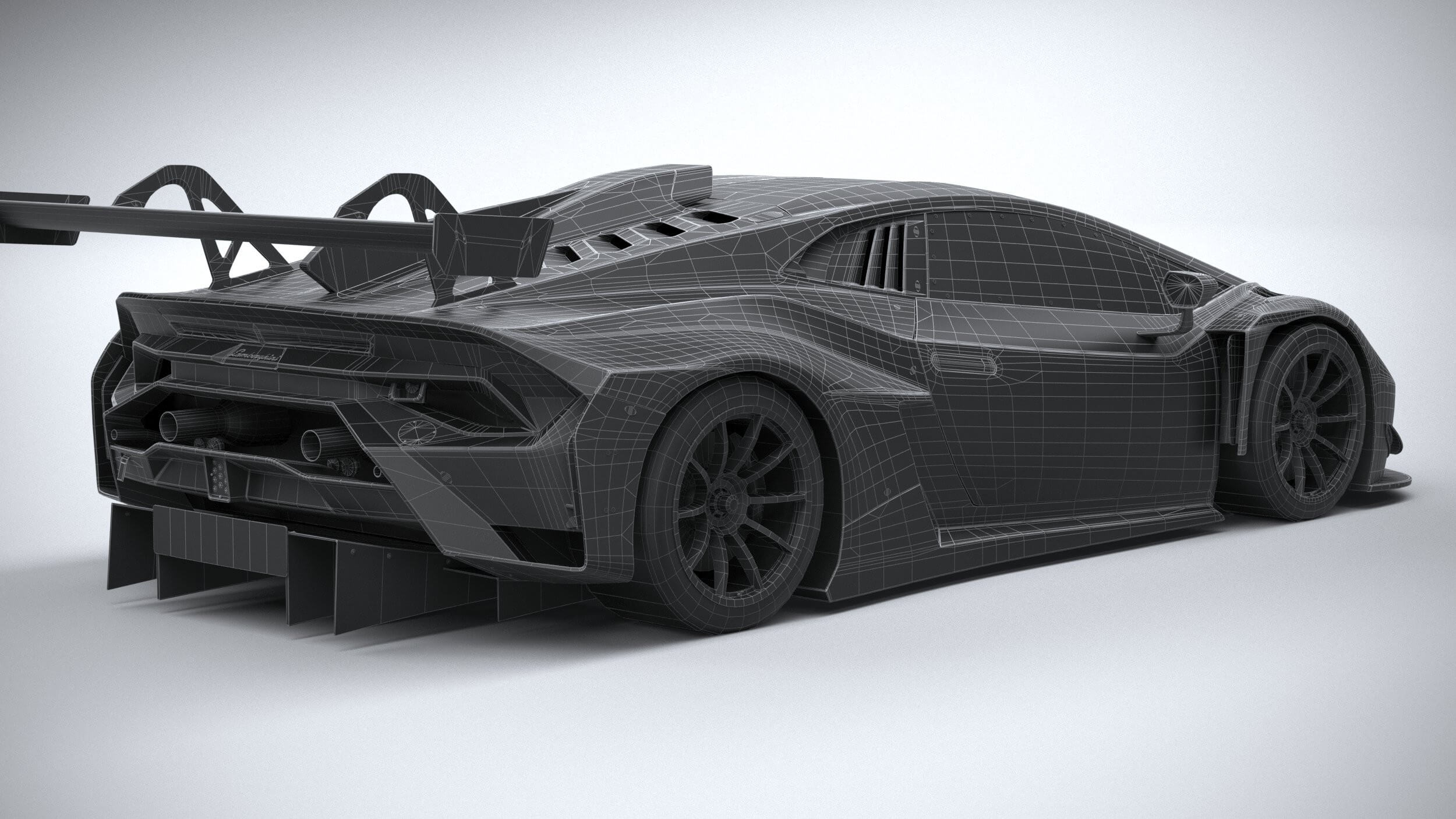 Lamborghini Huracan GT3 EVO2 2022 Low Poly - 3D Model by SQUIR
