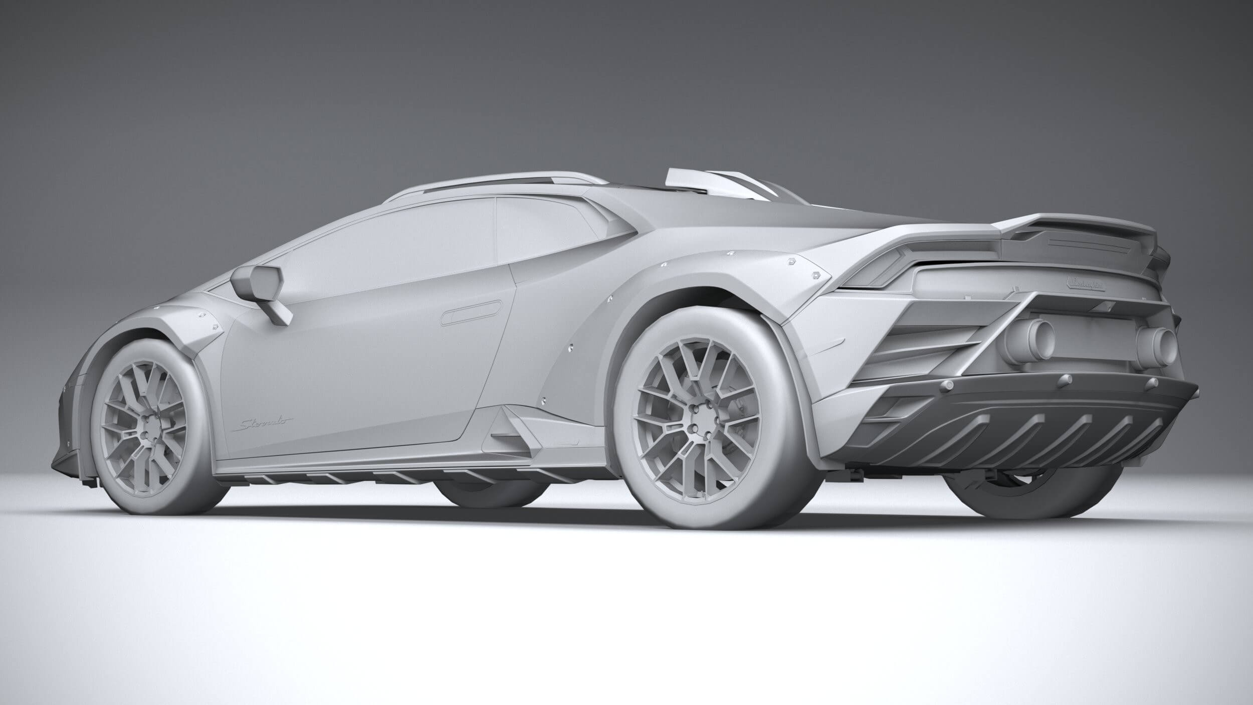Lamborghini Huracan Sterrato 2024 Low Poly - 3D Model by SQUIR