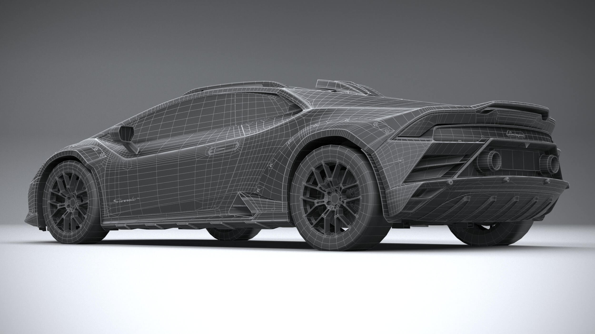 Lamborghini Huracan Sterrato 2024 Low Poly - 3D Model by SQUIR