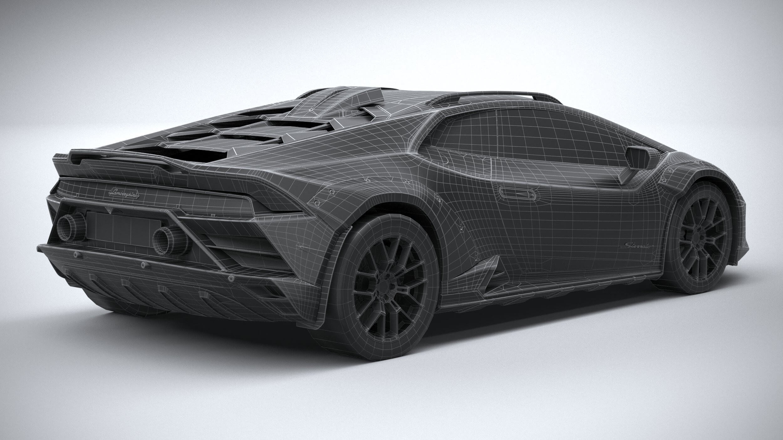 Lamborghini Huracan Sterrato 2024 Low Poly - 3D Model by SQUIR