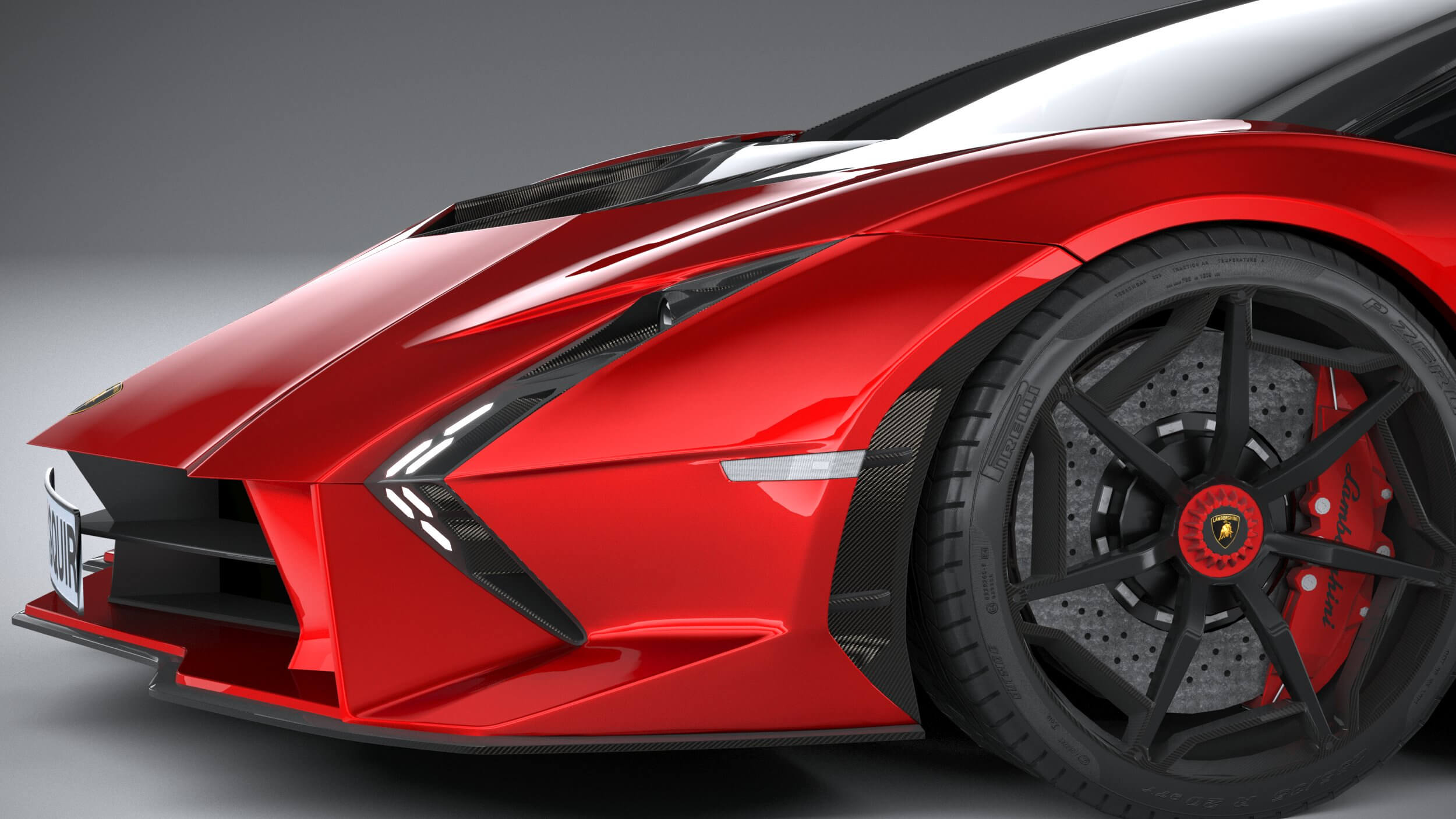 Lamborghini Invencible 2023 Low Poly - 3D Model by SQUIR