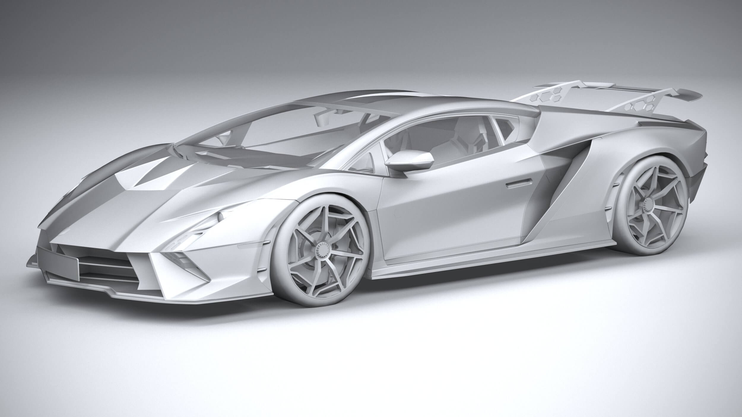 Lamborghini Invencible 2023 Low Poly - 3D Model by SQUIR