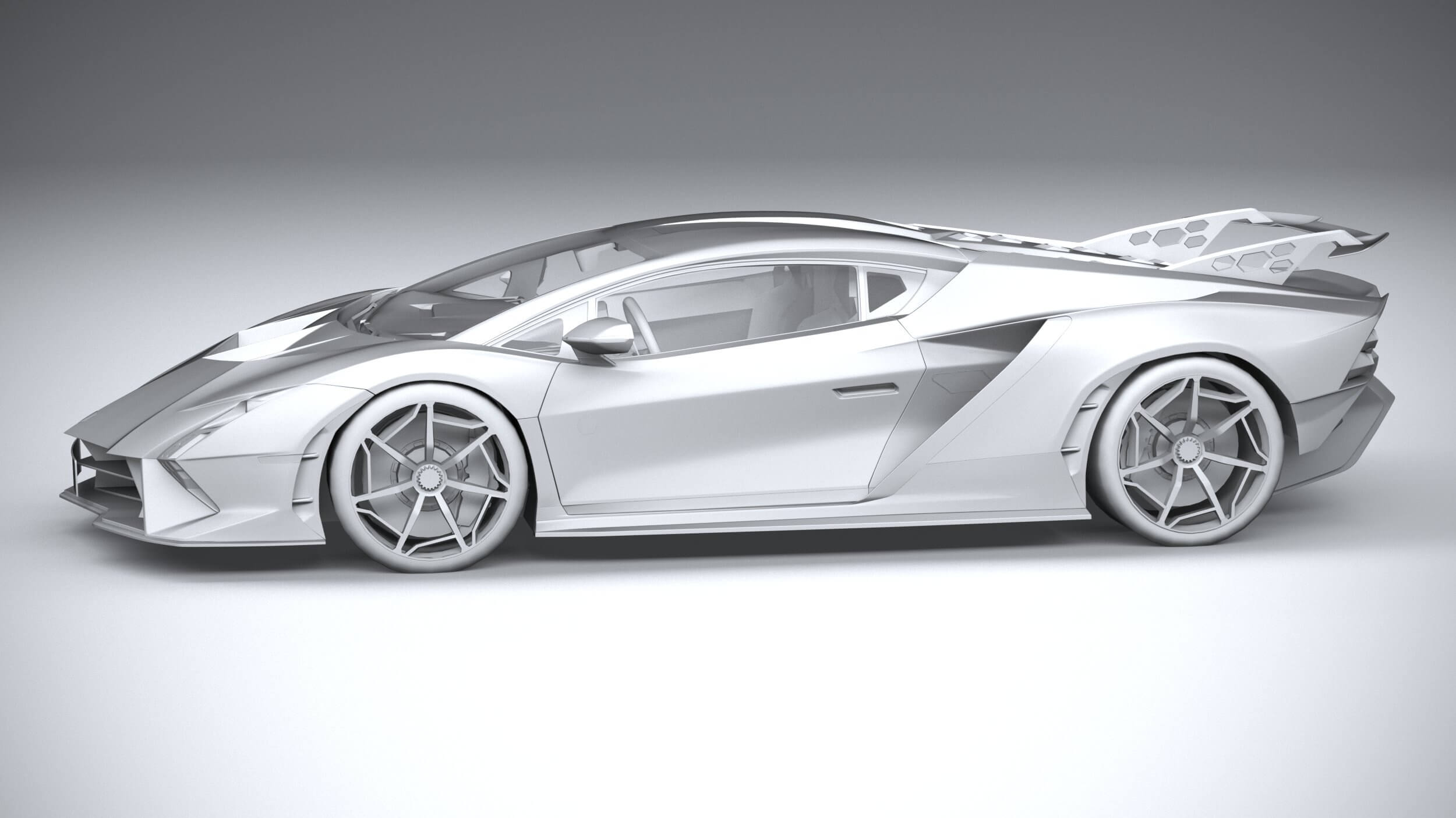 Lamborghini Invencible 2023 Low Poly - 3D Model by SQUIR