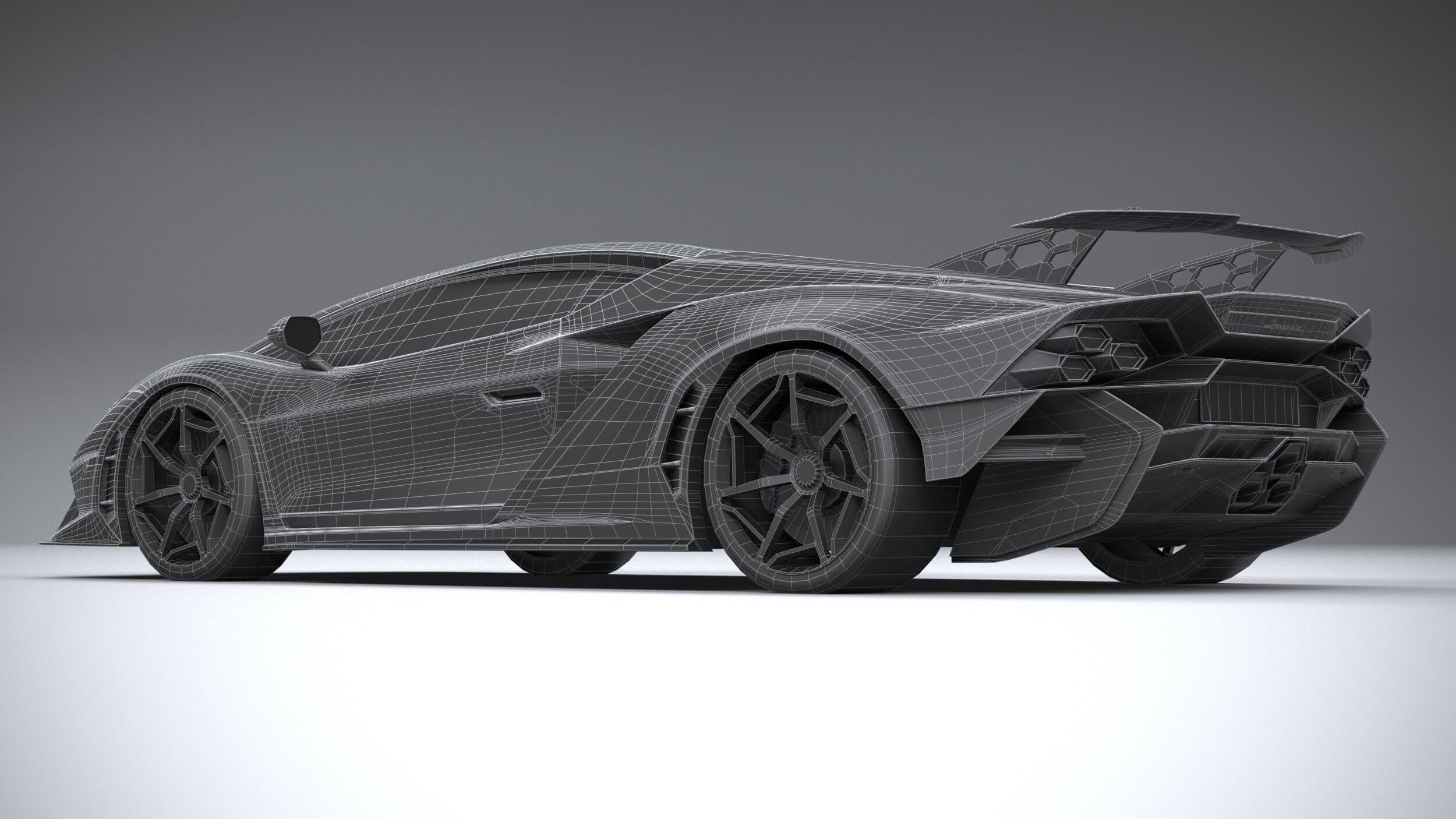 Lamborghini Invencible 2023 Low Poly - 3D Model by SQUIR