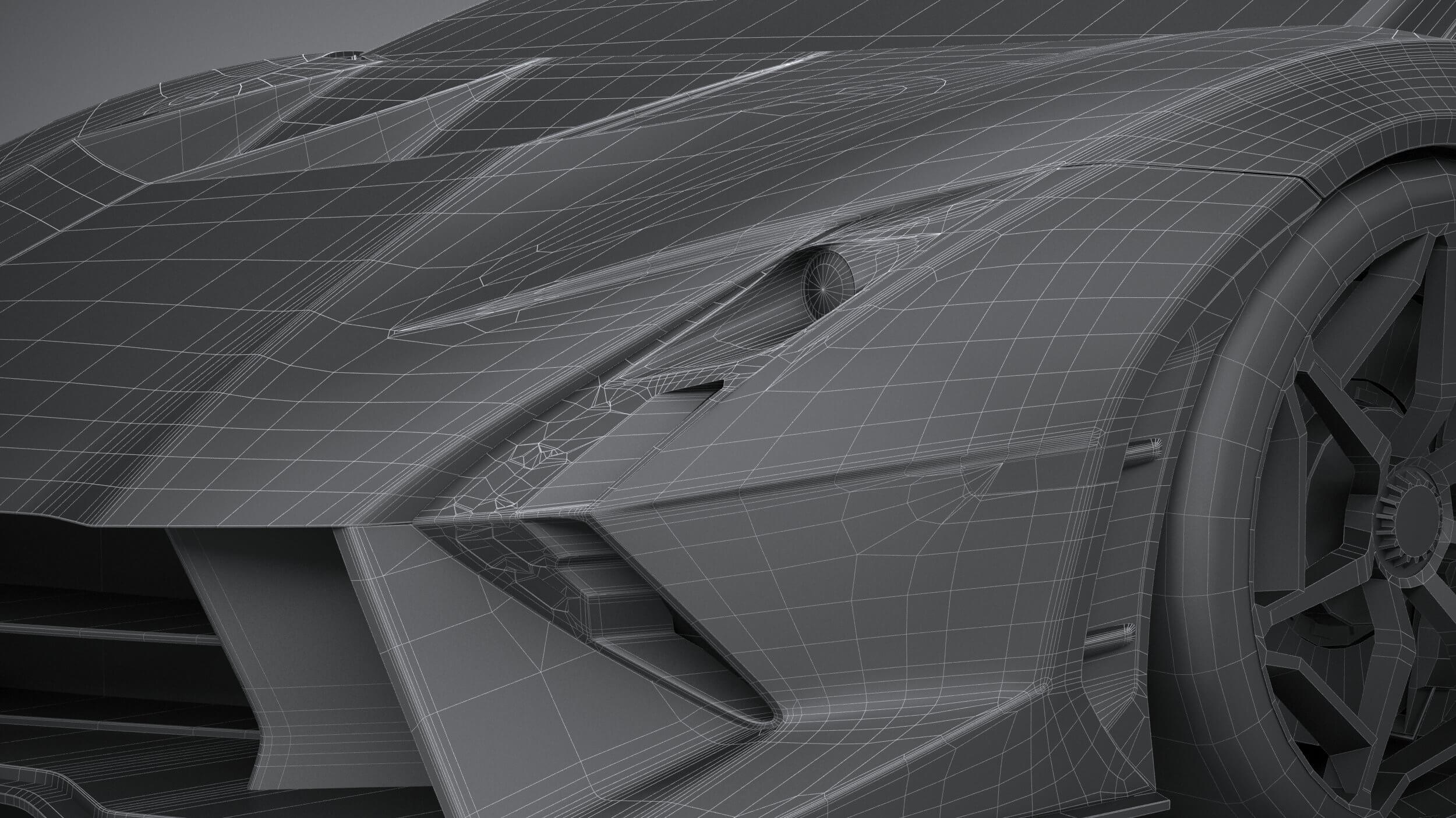 Lamborghini Invencible 2023 Low Poly - 3D Model by SQUIR