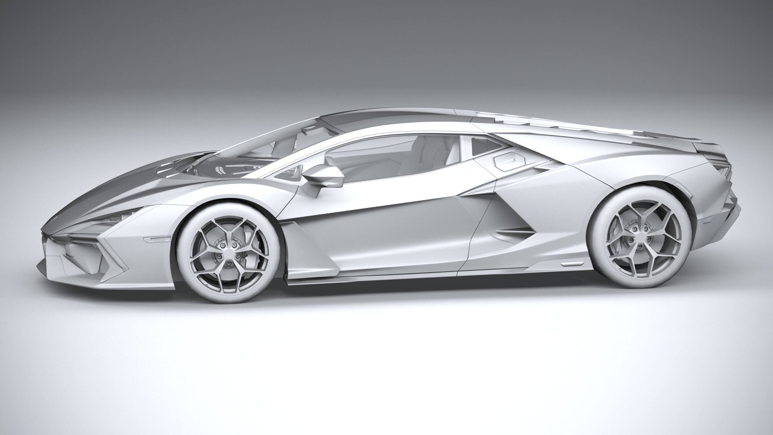 Lamborghini Revuelto 2024 Low Poly - 3D Model by SQUIR