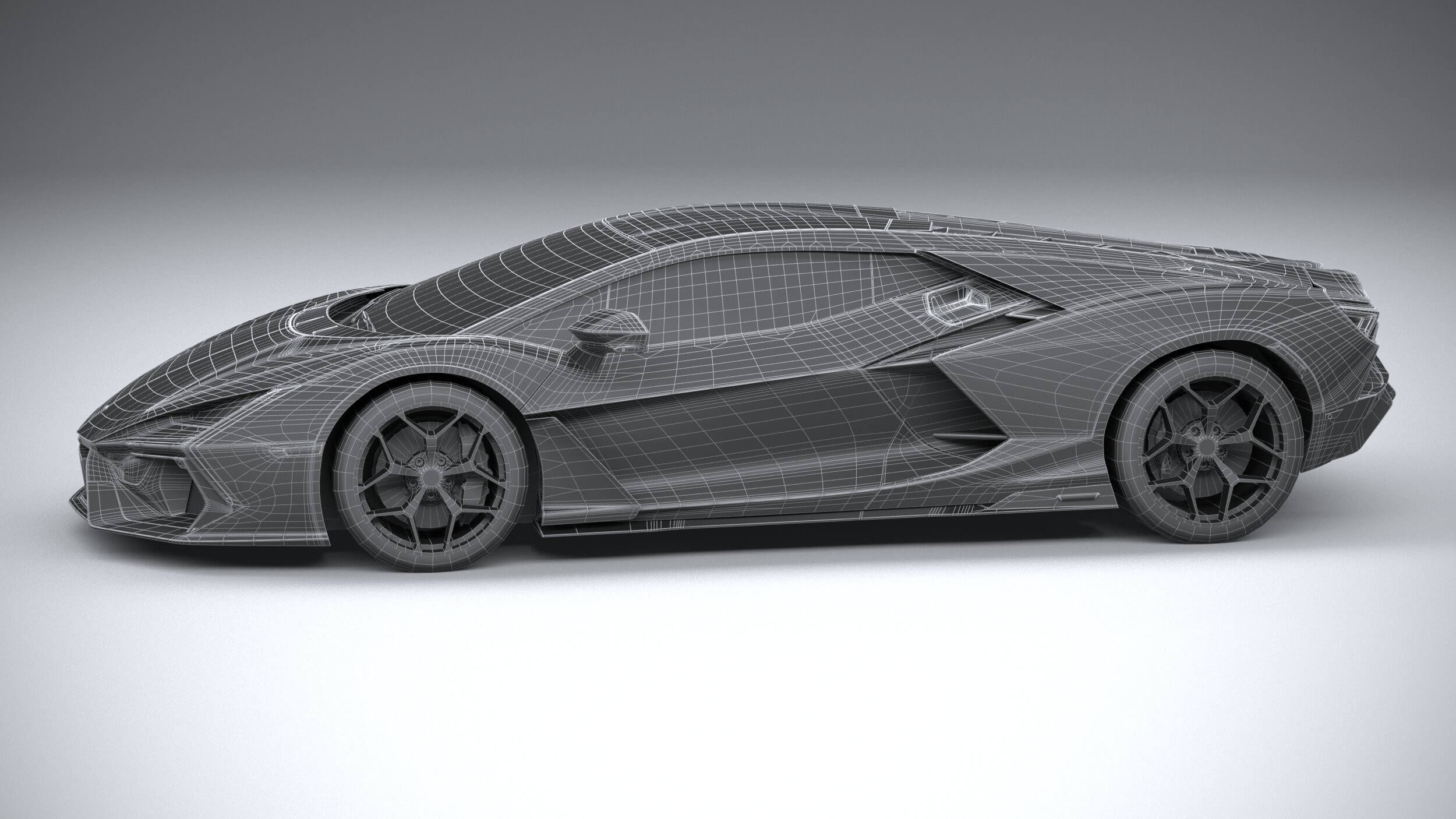 Lamborghini Revuelto 2024 Low Poly - 3D Model by SQUIR