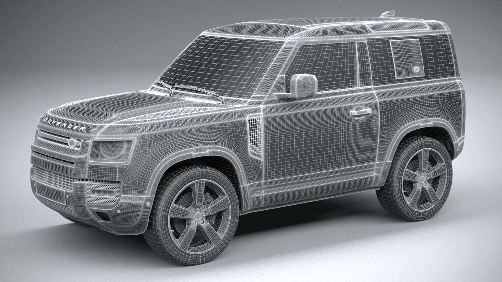 Land Rover Defender 90 2020 - 3D Model by SQUIR