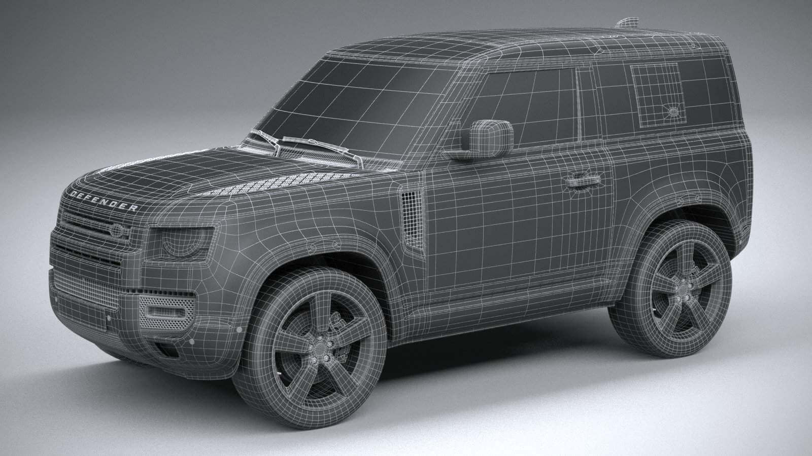 Land Rover Defender 90 2020 - 3D Model by SQUIR