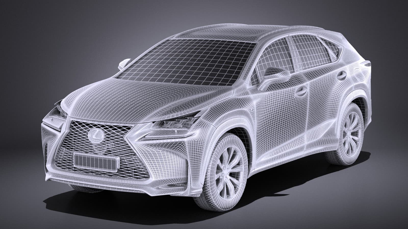 Lexus NX 2017 (V-Ray) 3D Model by SQUIR