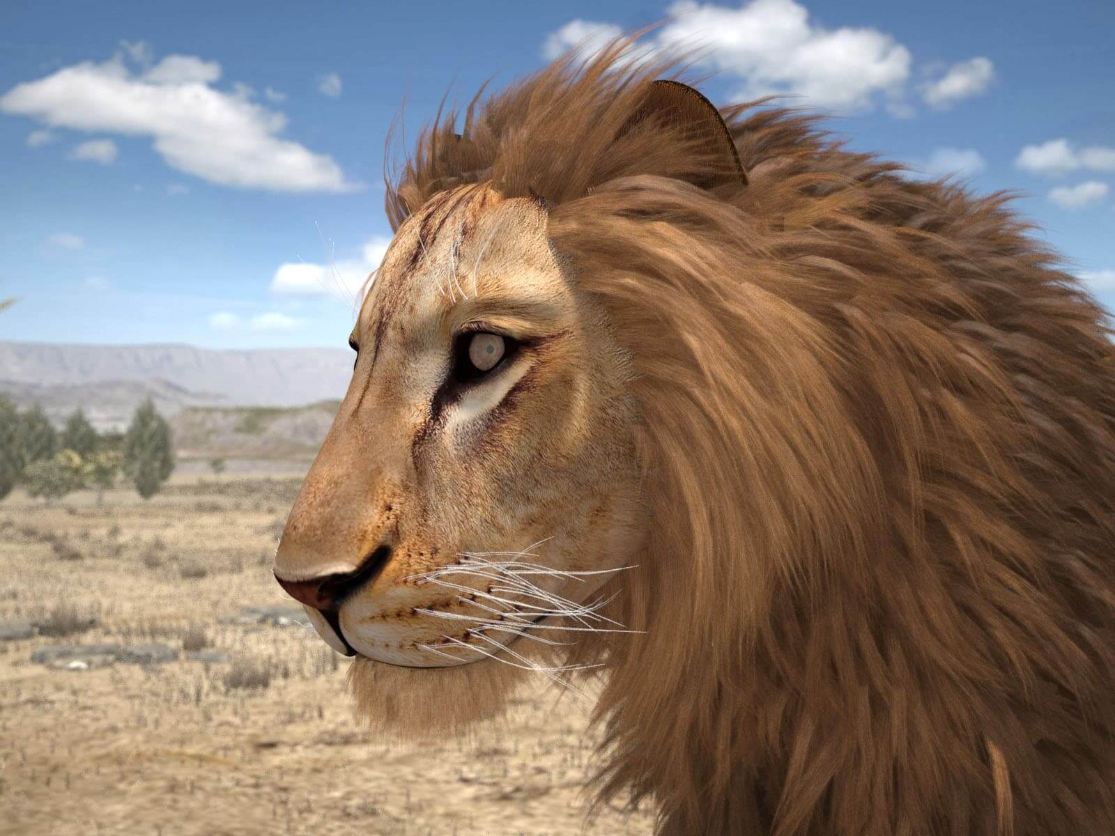 Lion The King (hair texture) - 3D Model by SQUIR