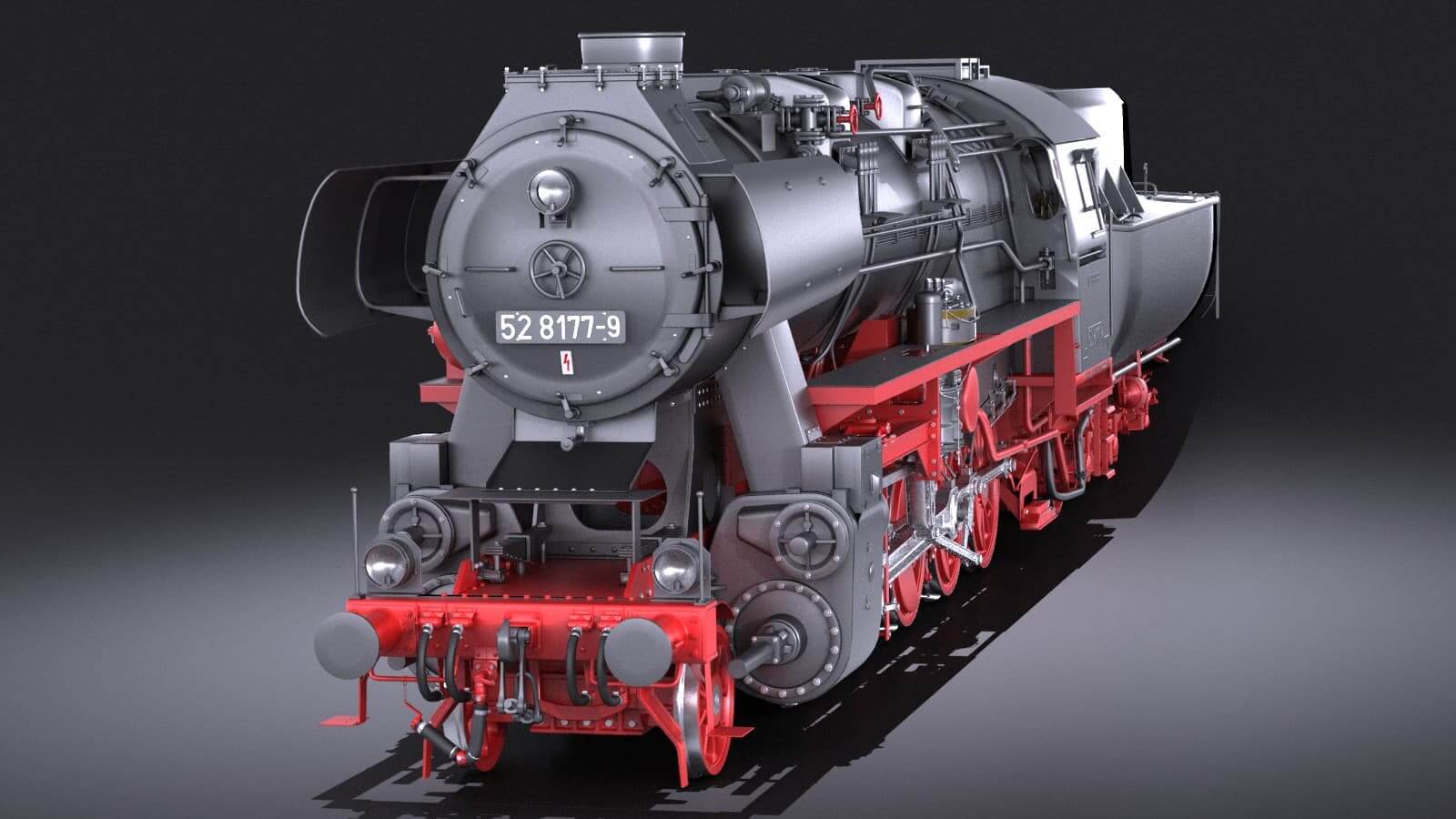 Locomotive BR 52 Steam Train - 3D Model by SQUIR