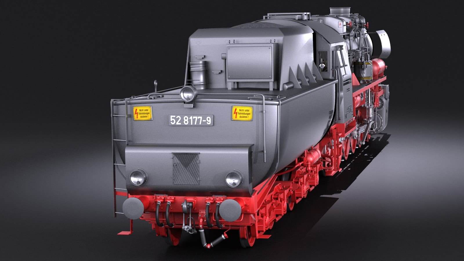 Locomotive BR 52 Steam Train - 3D Model by SQUIR