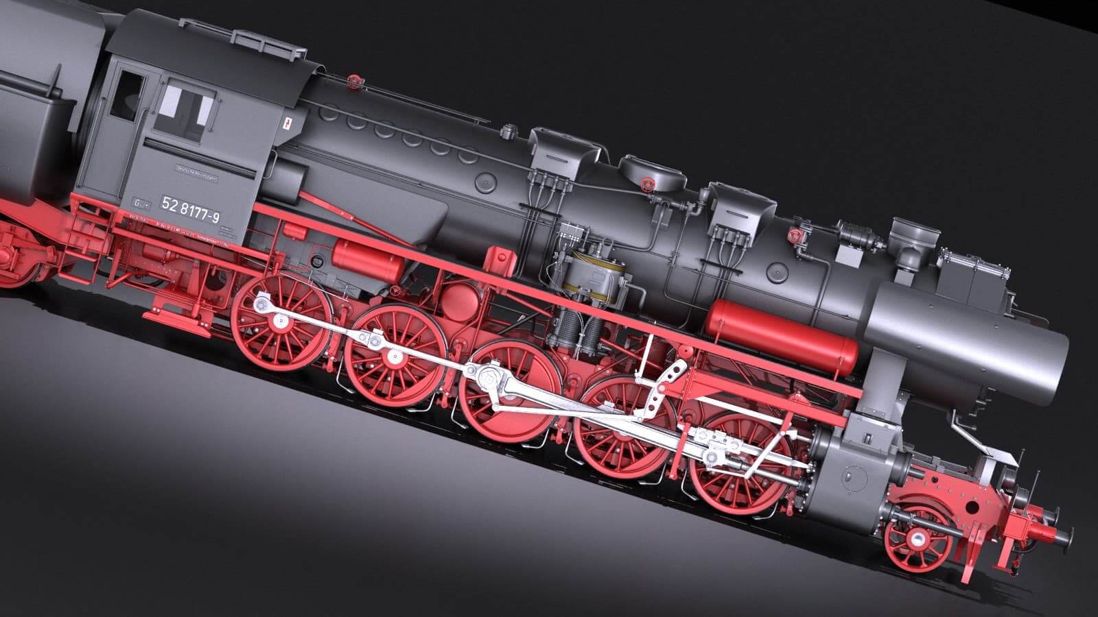 Locomotive BR 52 Steam Train - 3D Model by SQUIR