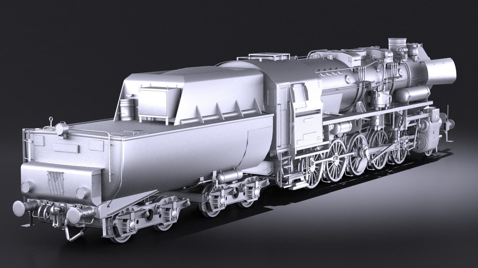 Locomotive BR 52 Steam Train - 3D Model by SQUIR