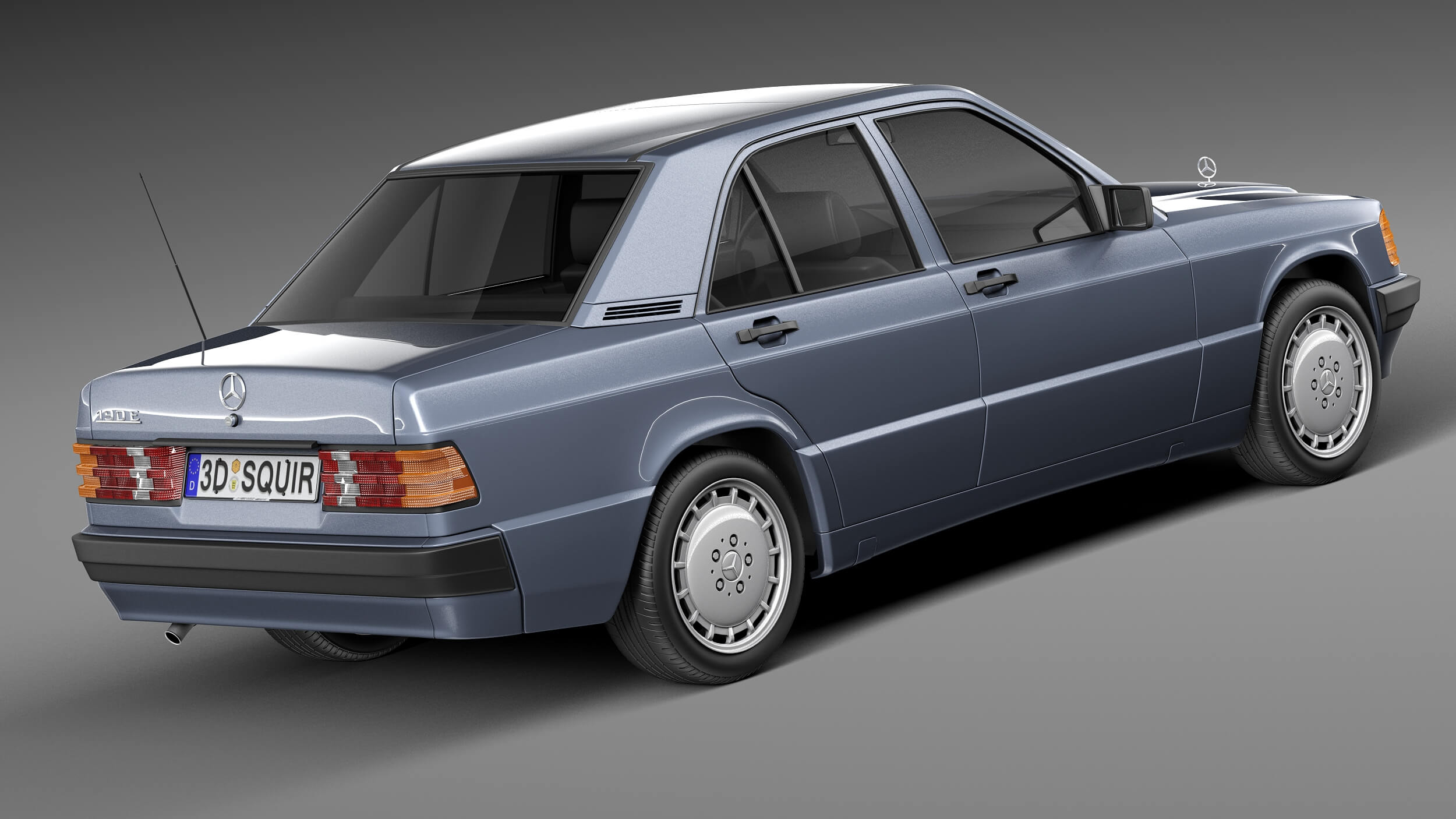 Mercedes-Benz 190E W201 1982-1993 3D Model by SQUIR