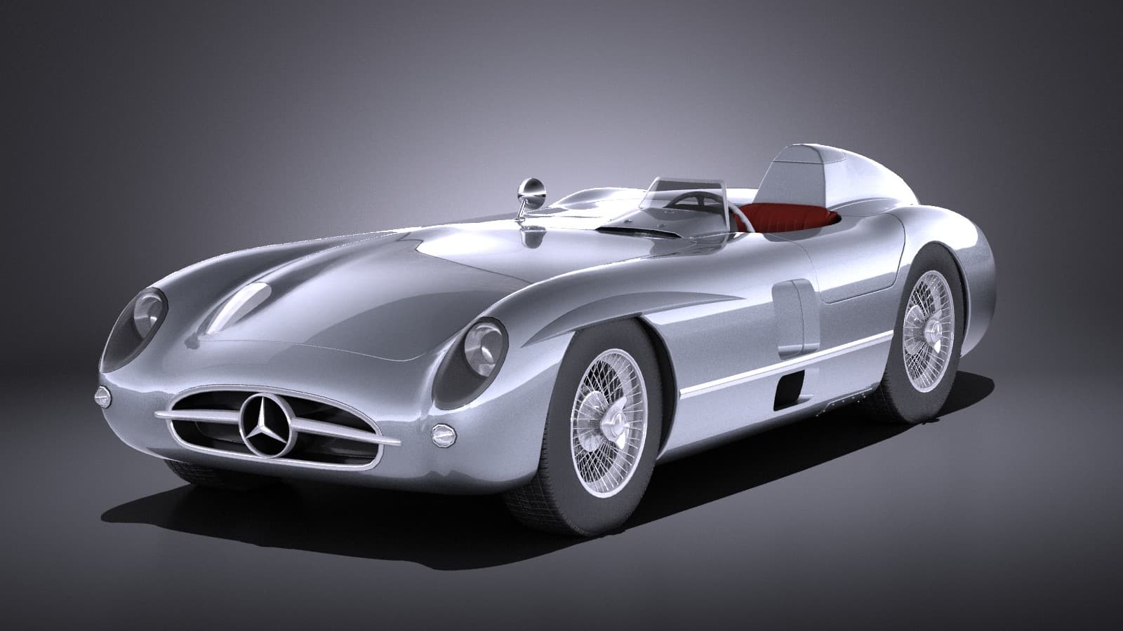 Mercedes-Benz 300 SLR 1955 Spyder (V-Ray) 3D Model by SQUIR