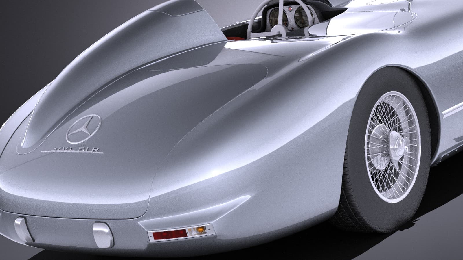 Mercedes-Benz 300 SLR 1955 Spyder (V-Ray) 3D Model by SQUIR