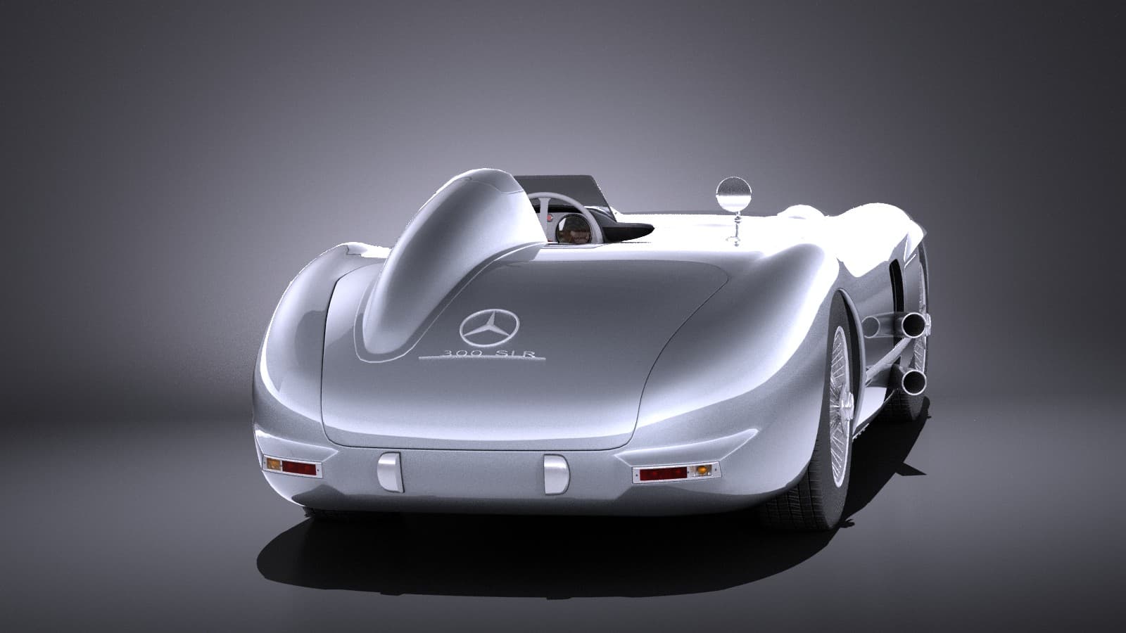 Mercedes-Benz 300 SLR 1955 Spyder (V-Ray) 3D Model by SQUIR
