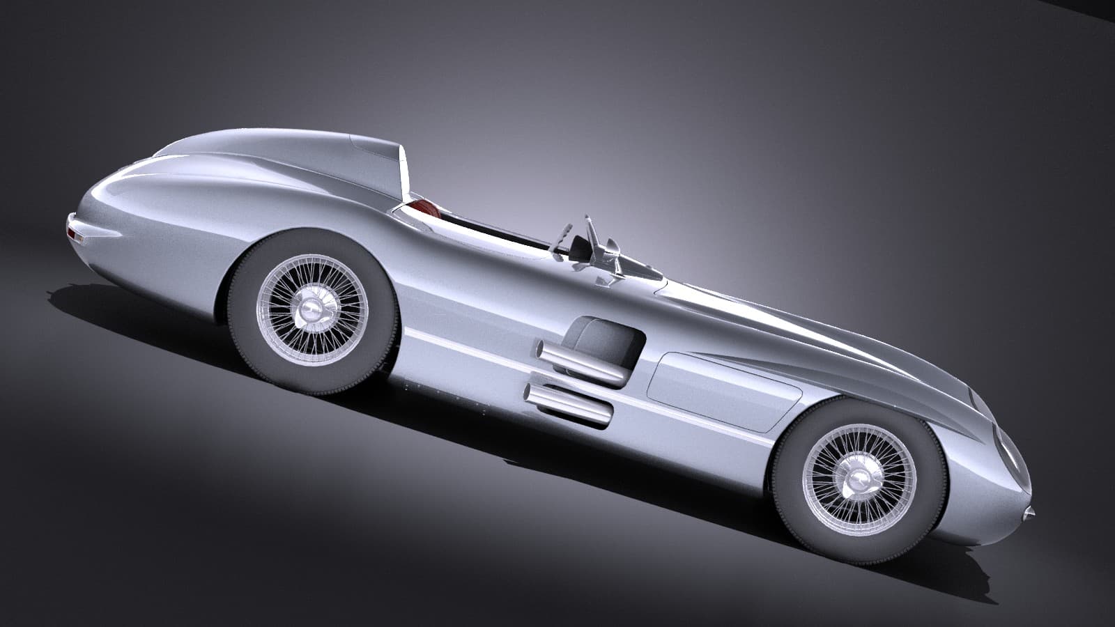 Mercedes-Benz 300 SLR 1955 Spyder (V-Ray) 3D Model by SQUIR
