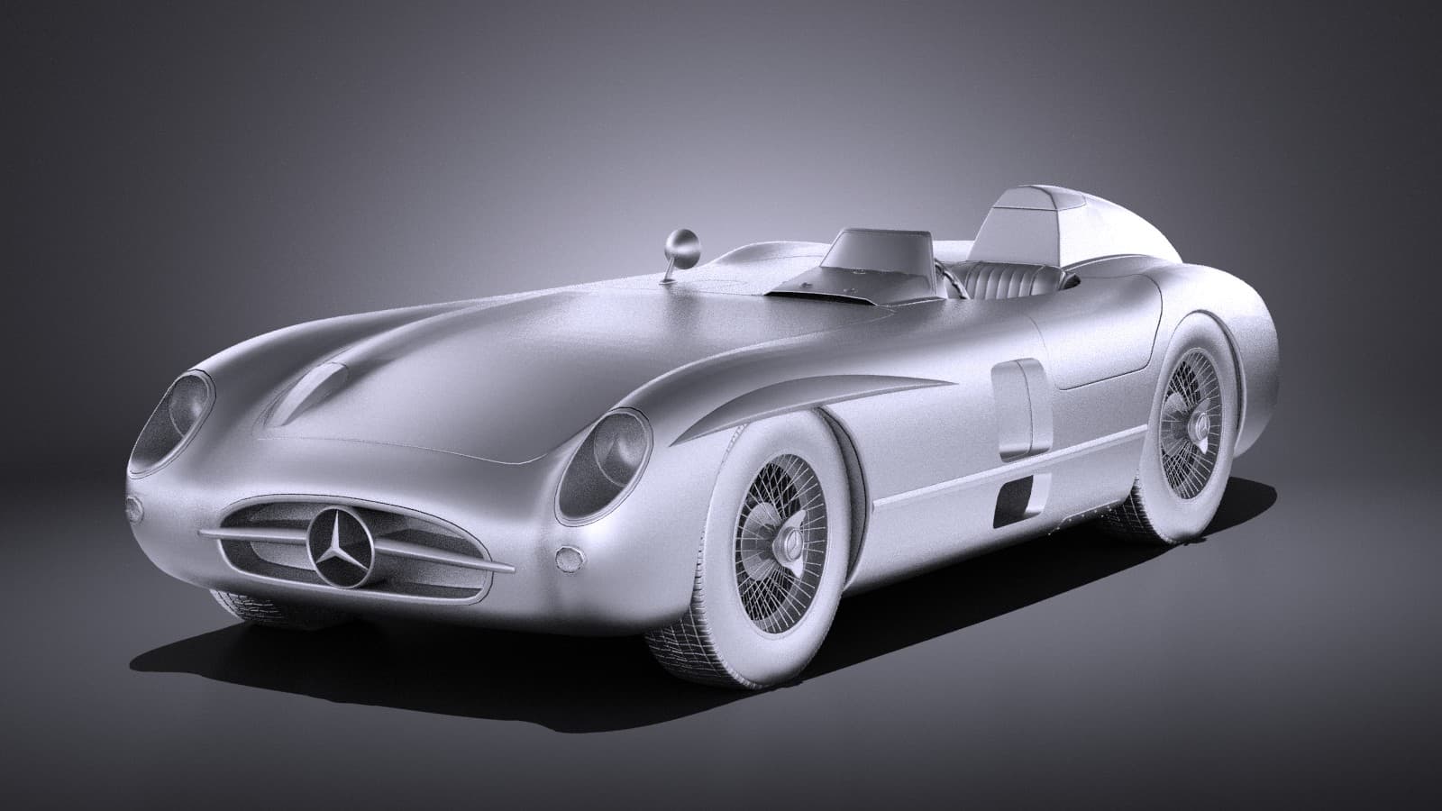 Mercedes-Benz 300 SLR 1955 Spyder (V-Ray) 3D Model by SQUIR