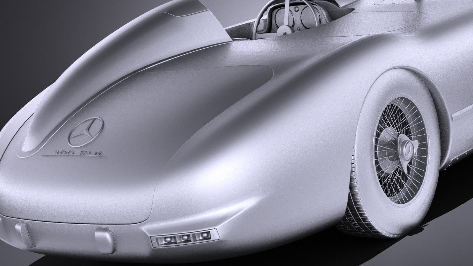 Mercedes-Benz 300 SLR 1955 Spyder (V-Ray) 3D Model by SQUIR