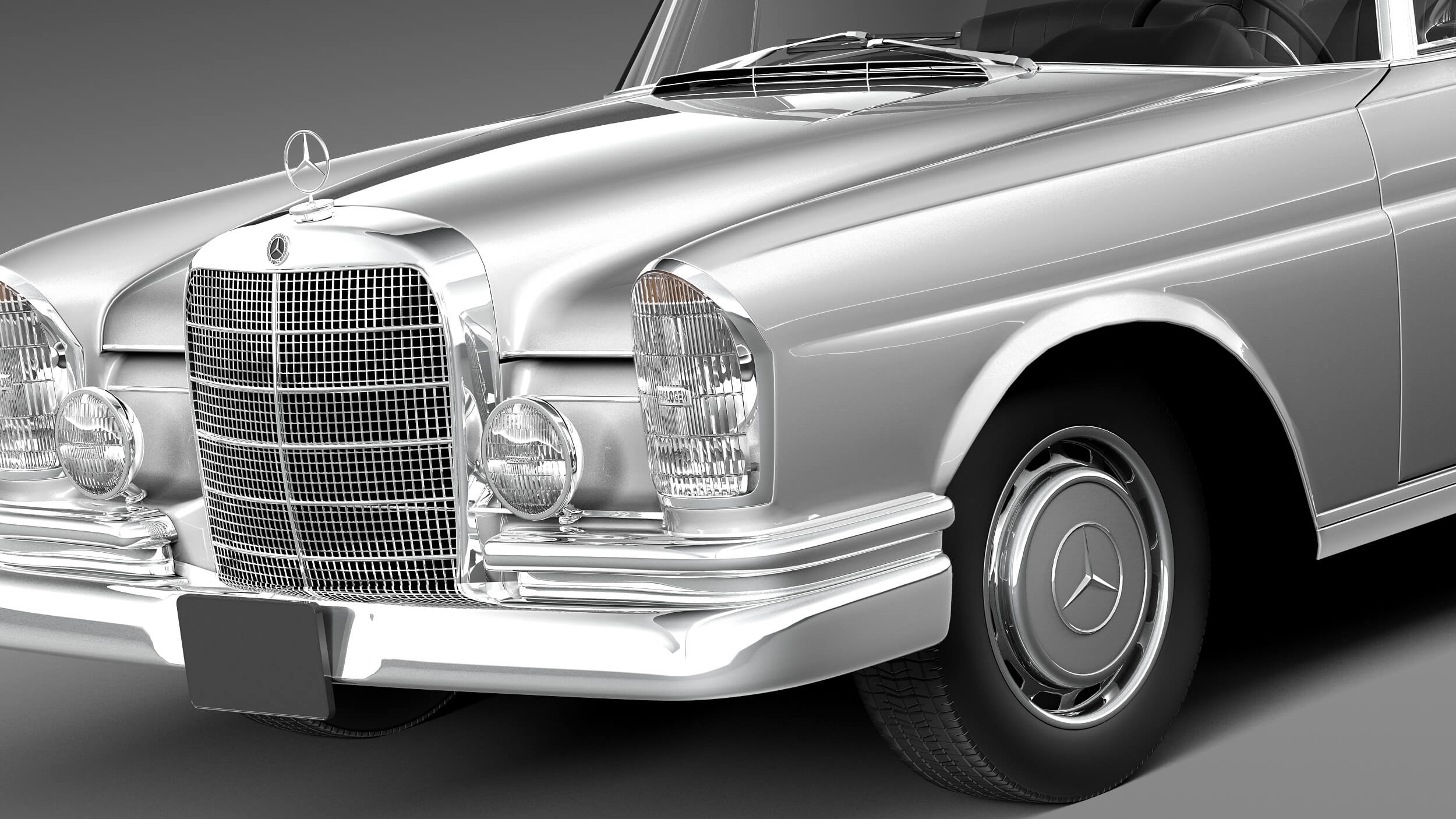 Mercedes-Benz 300SE W112 Convertible 3D Model by SQUIR