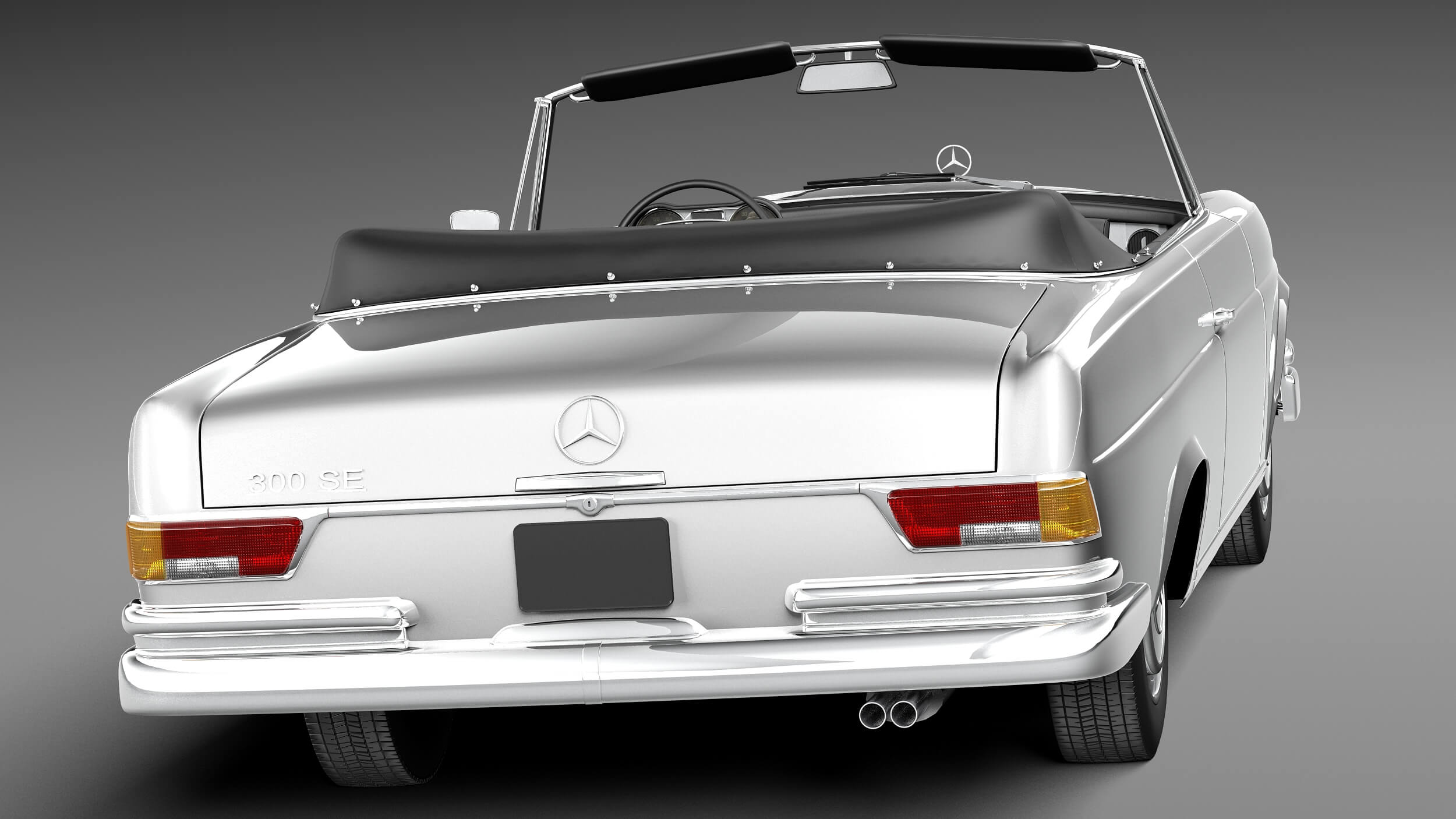 Mercedes-Benz 300SE W112 Convertible 3D Model by SQUIR