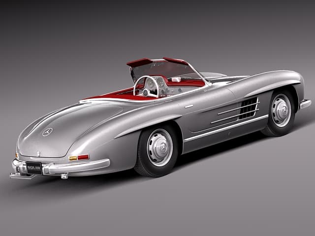 Mercedes-Benz 300SL Roadster Concept 1956 3D Model by SQUIR
