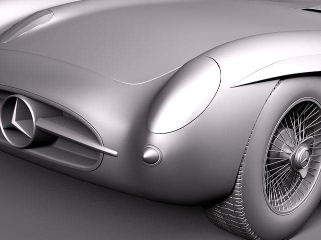 Mercedes-Benz 300Slr 1955 Spyder 3D Model by SQUIR