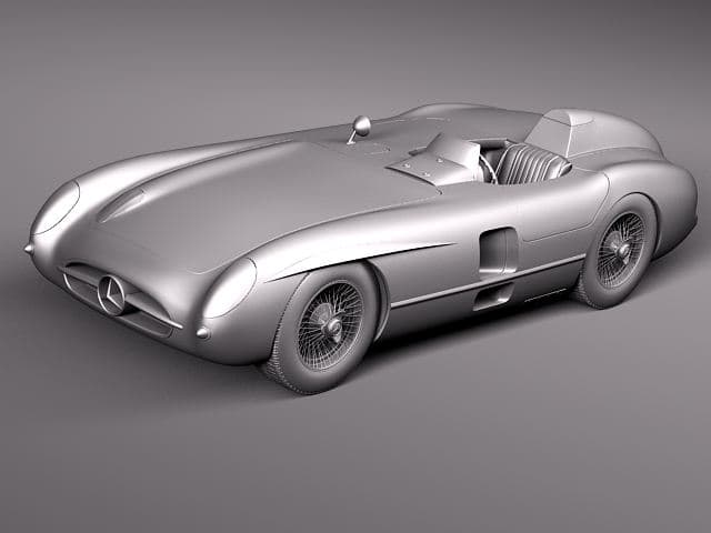 Mercedes-Benz 300Slr 1955 Spyder 3D Model by SQUIR