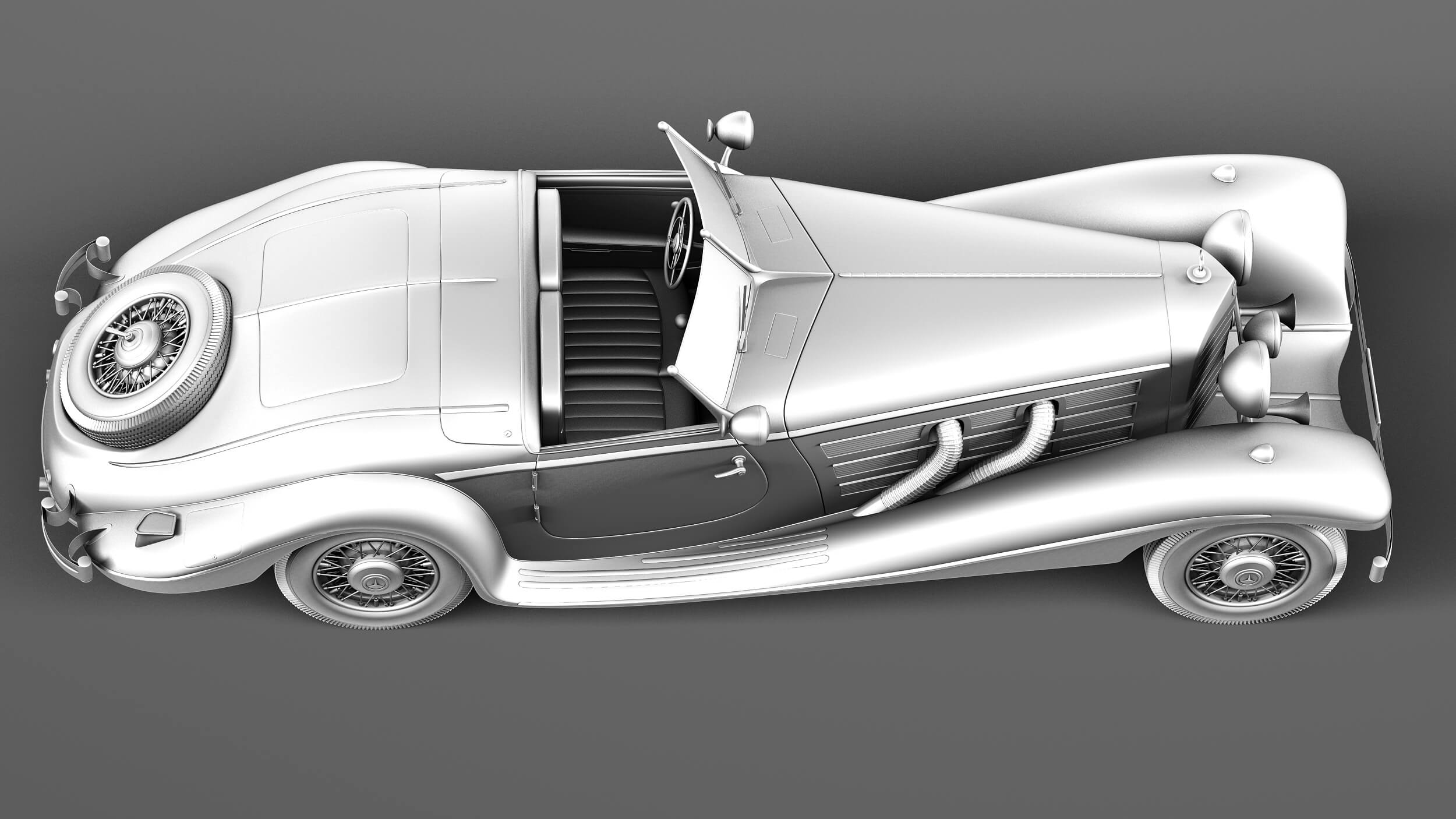Mercedes-Benz 540K 1936-1938 3D Model by SQUIR