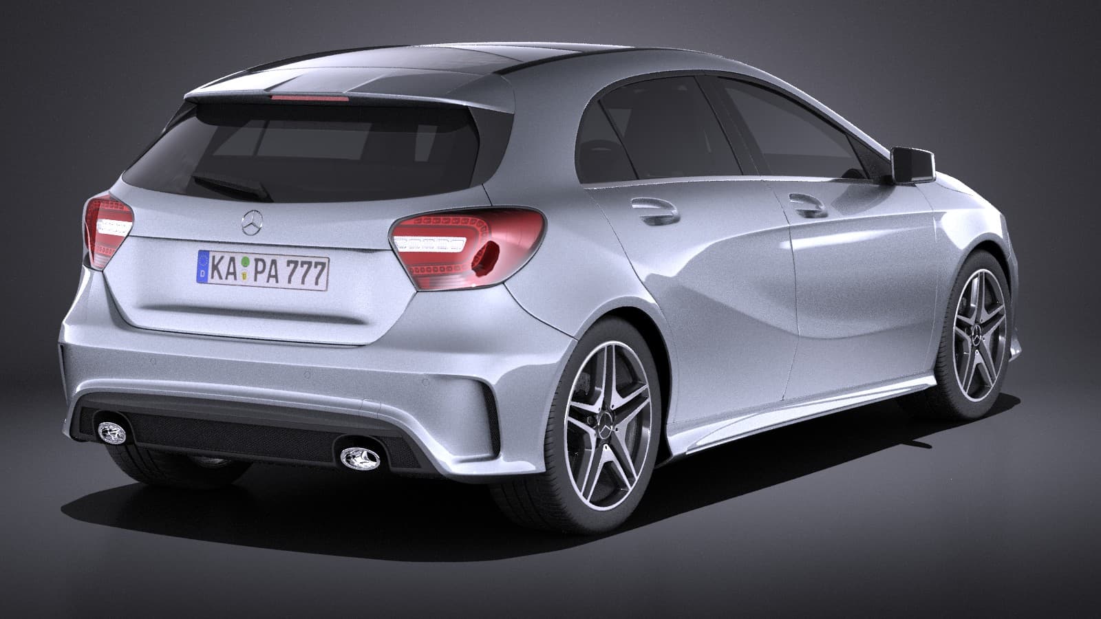 Mercedes-Benz A-Class 2013 (V-Ray) 3D Model by SQUIR