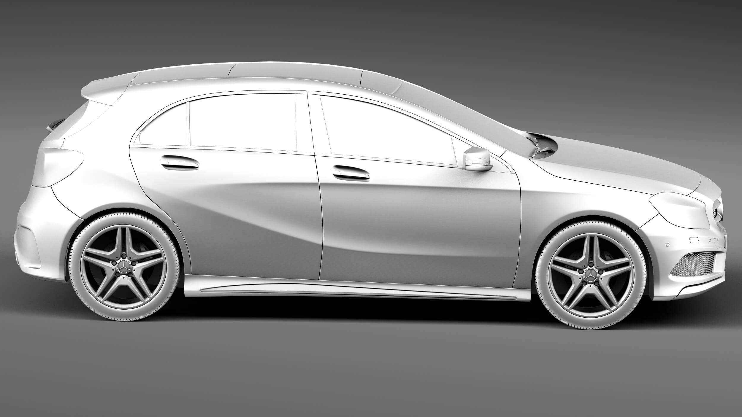 Mercedes-Benz A-Class 2013 3D Model by SQUIR