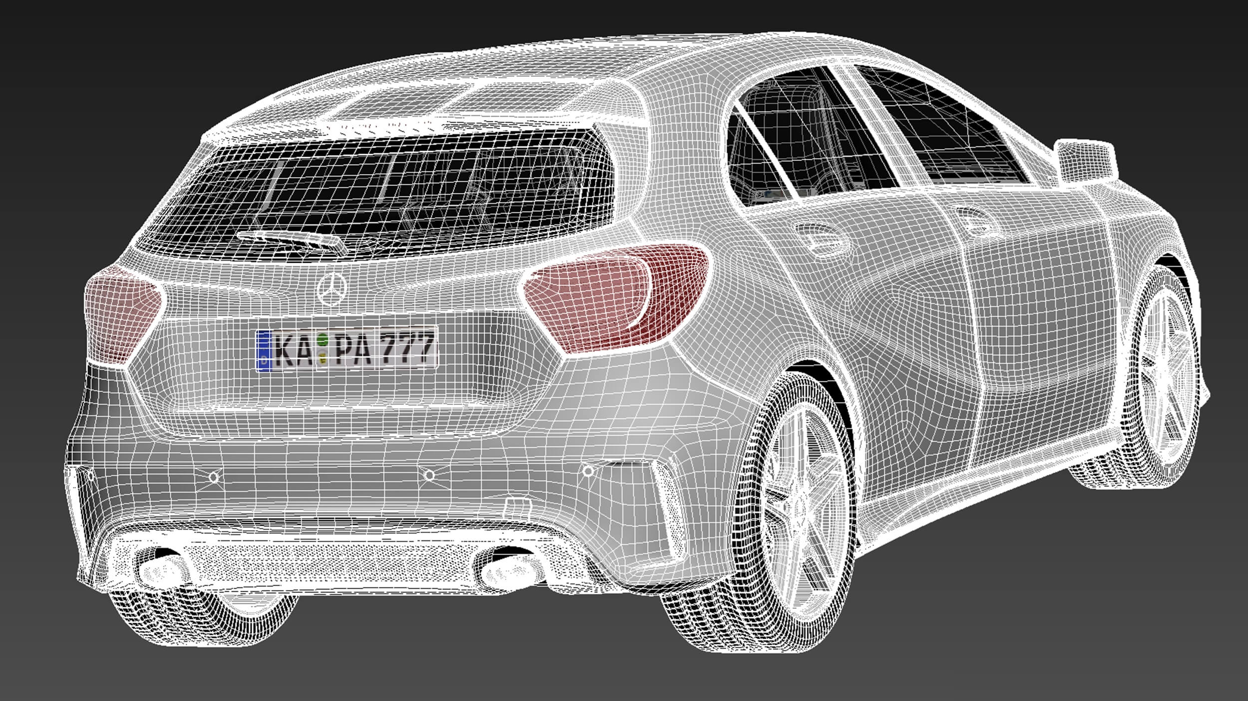 Mercedes-Benz A-Class 2013 3D Model by SQUIR