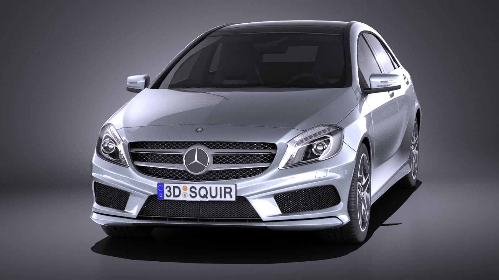 Mercedes-Benz A-Class 2015 (V-Ray) 3D Model by SQUIR