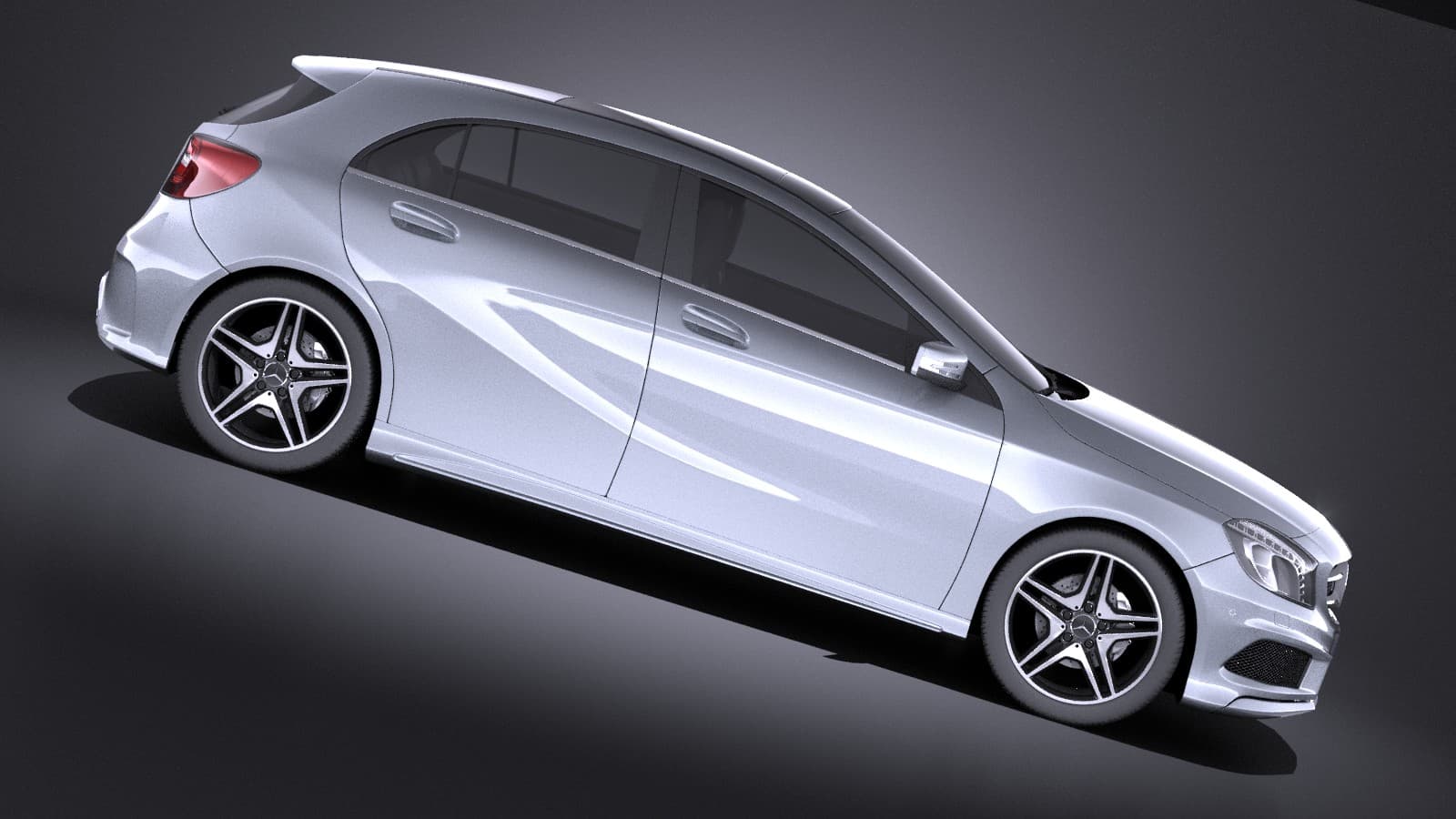 Mercedes-Benz A-Class 2015 (V-Ray) 3D Model by SQUIR