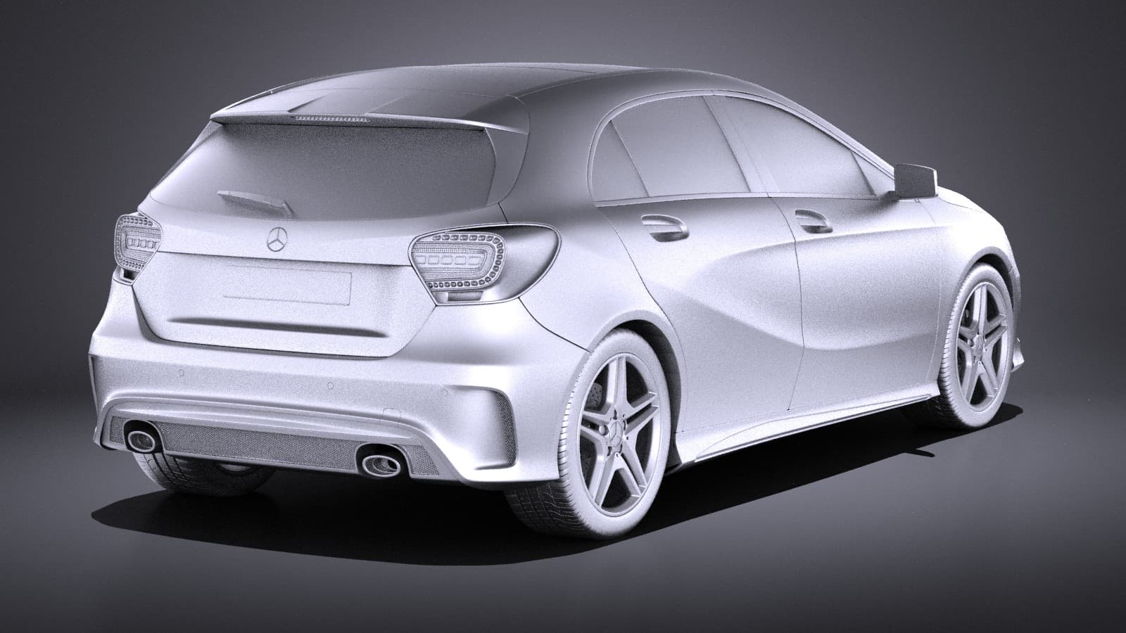 Mercedes-Benz A-Class 2015 (V-Ray) 3D Model by SQUIR