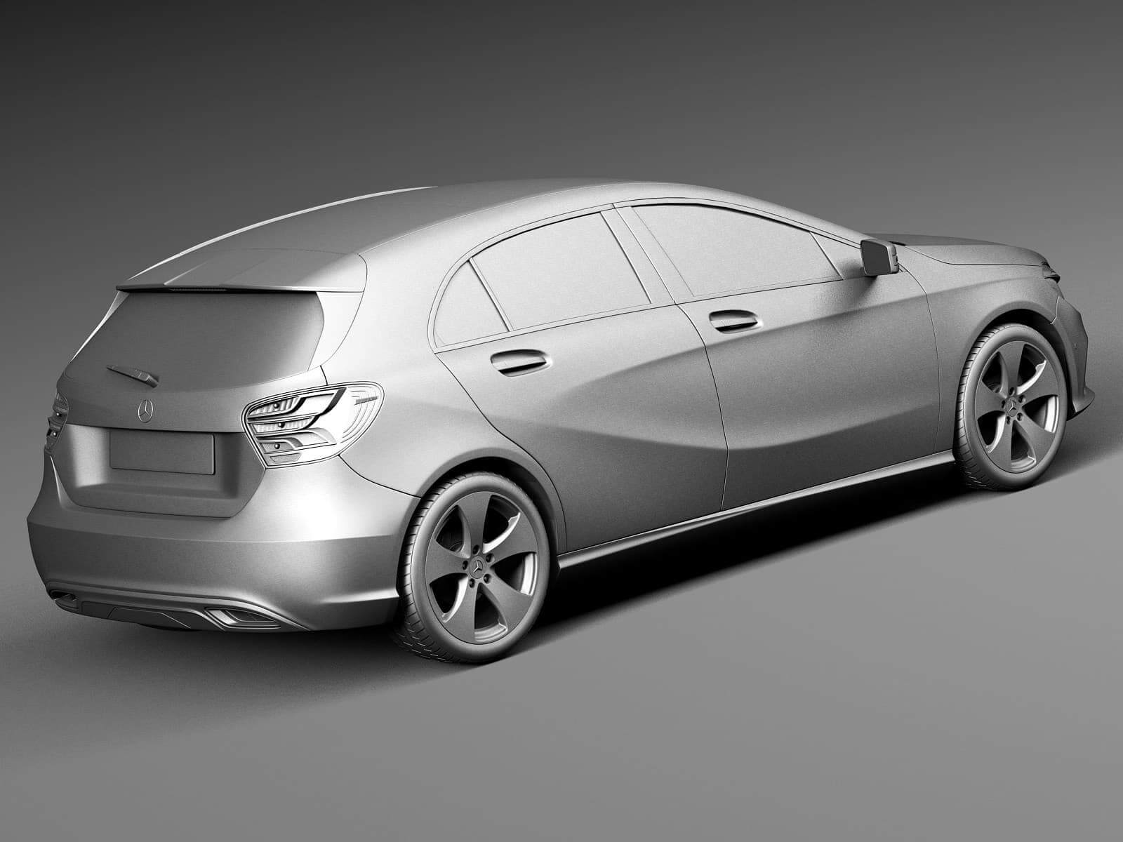 Mercedes-Benz A-Class 2016 3D Model by SQUIR