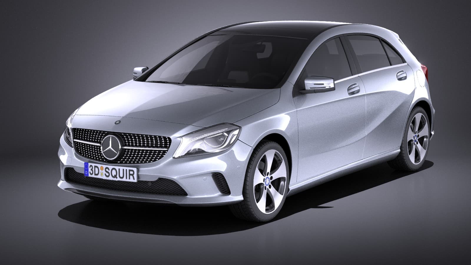 Mercedes-Benz A-Class 2017 (V-Ray) 3D Model by SQUIR