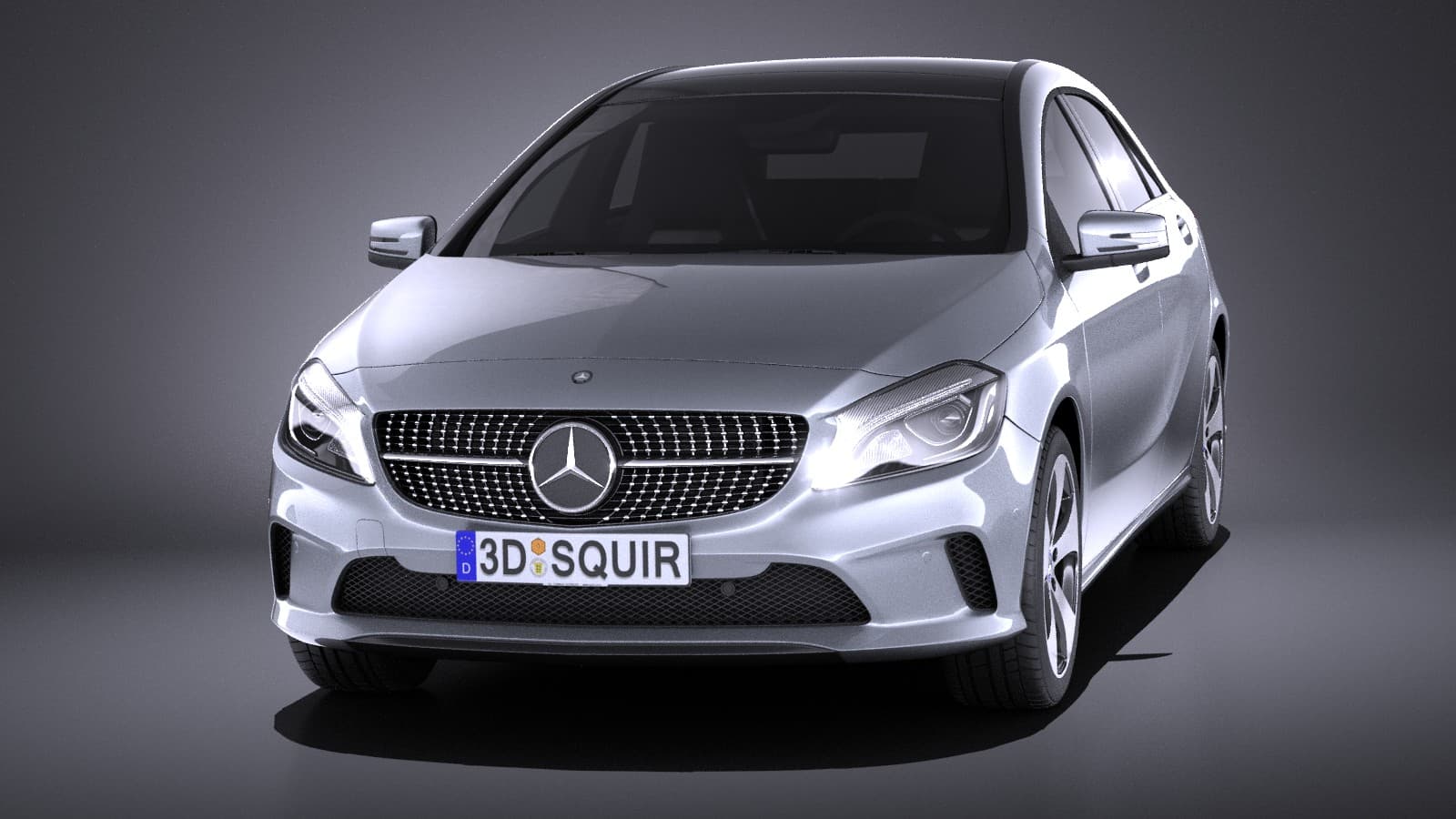 Mercedes-Benz A-Class 2017 (V-Ray) 3D Model by SQUIR